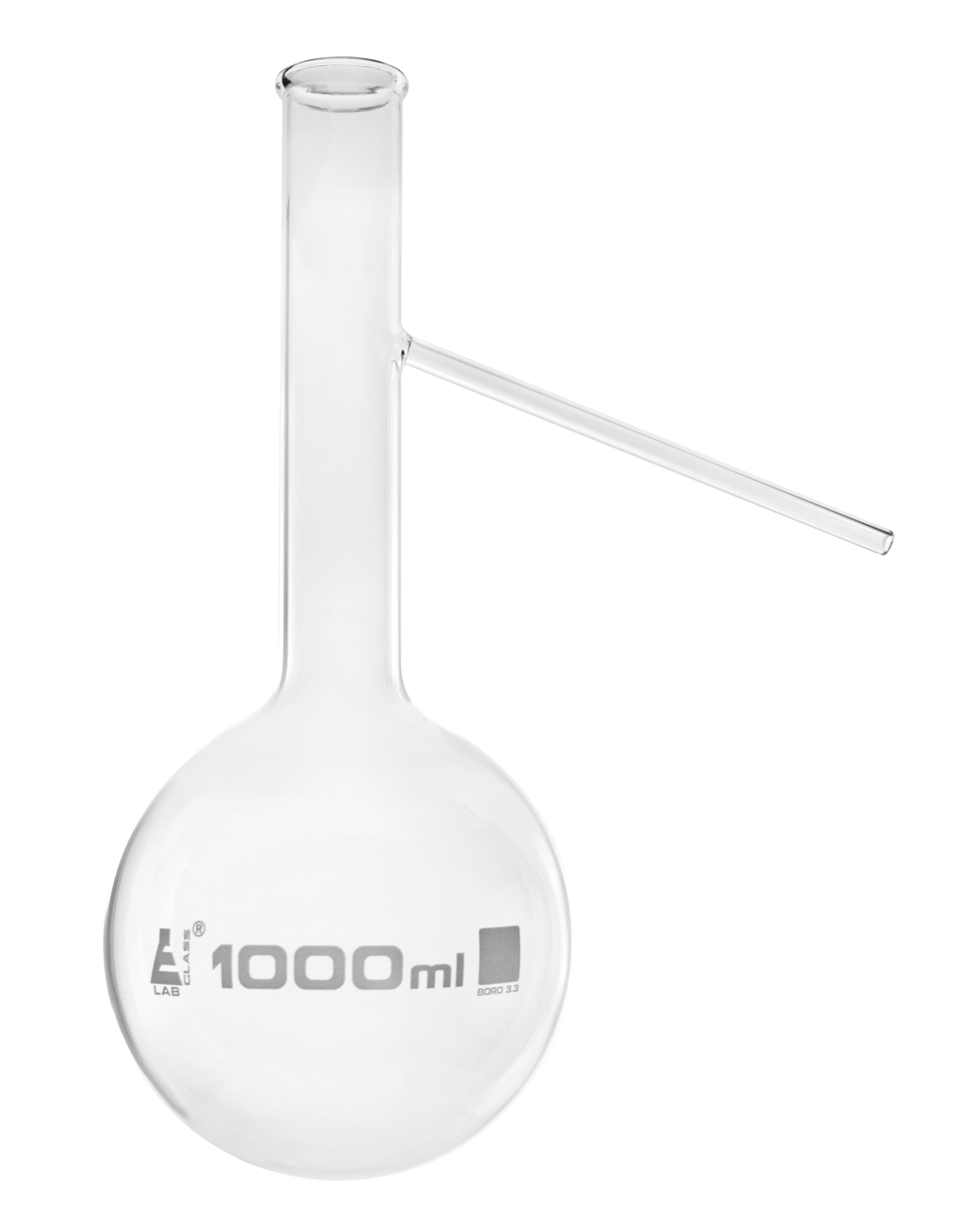 Distilling Flask with Side Arm, 1000ml - Round Bottom - Borosilicate ...