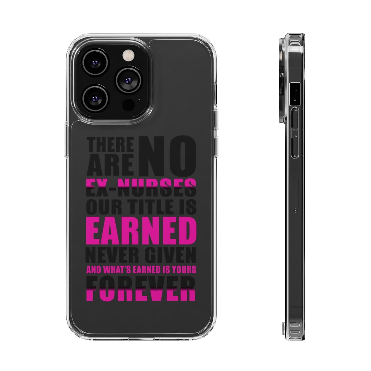 DistinctInk Clear Hybrid Case for Apple iPhone 13 Pro Max (6.7" Screen ...