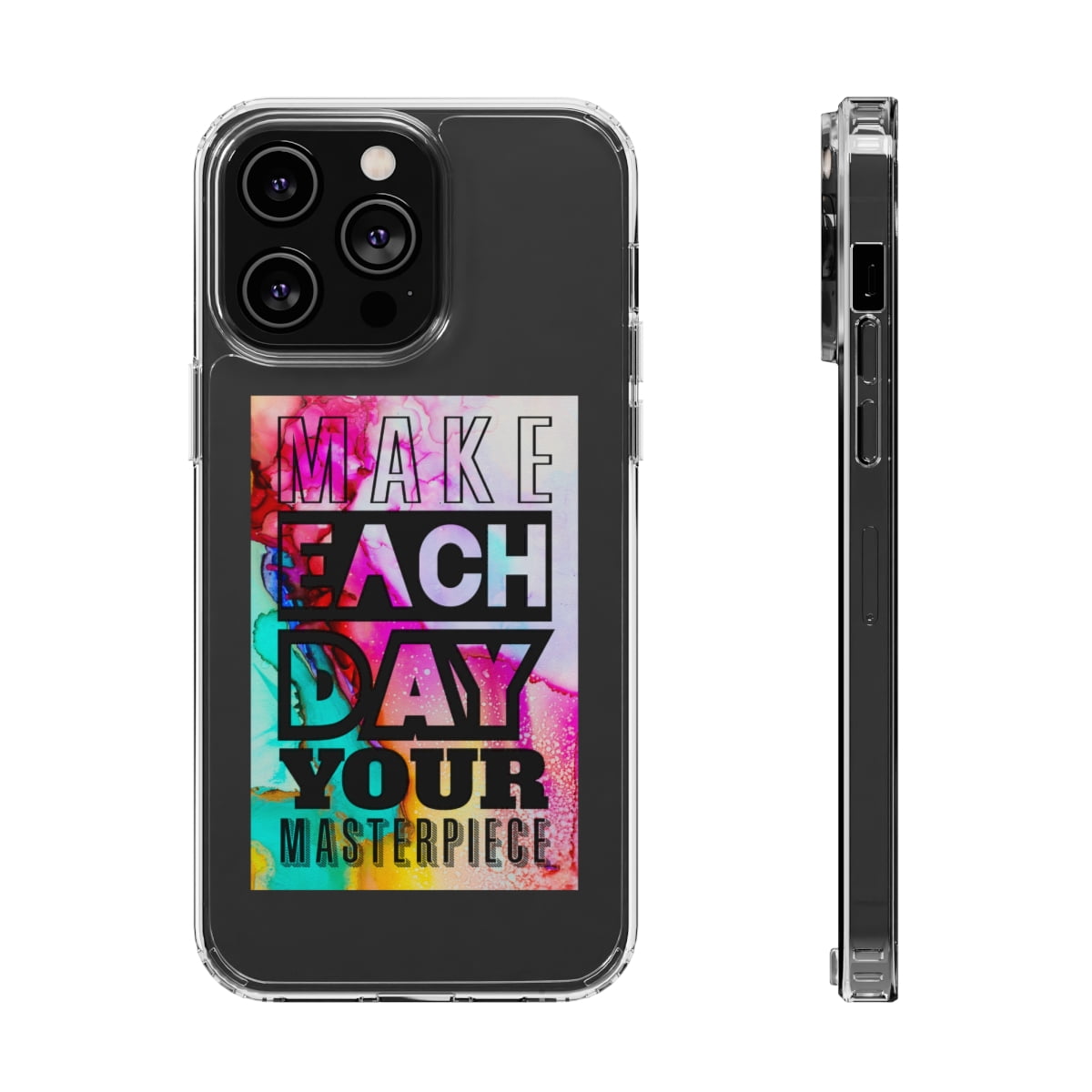 DistinctInk Clear Hybrid Case for Apple iPhone 15 Pro (6.1" Screen ...
