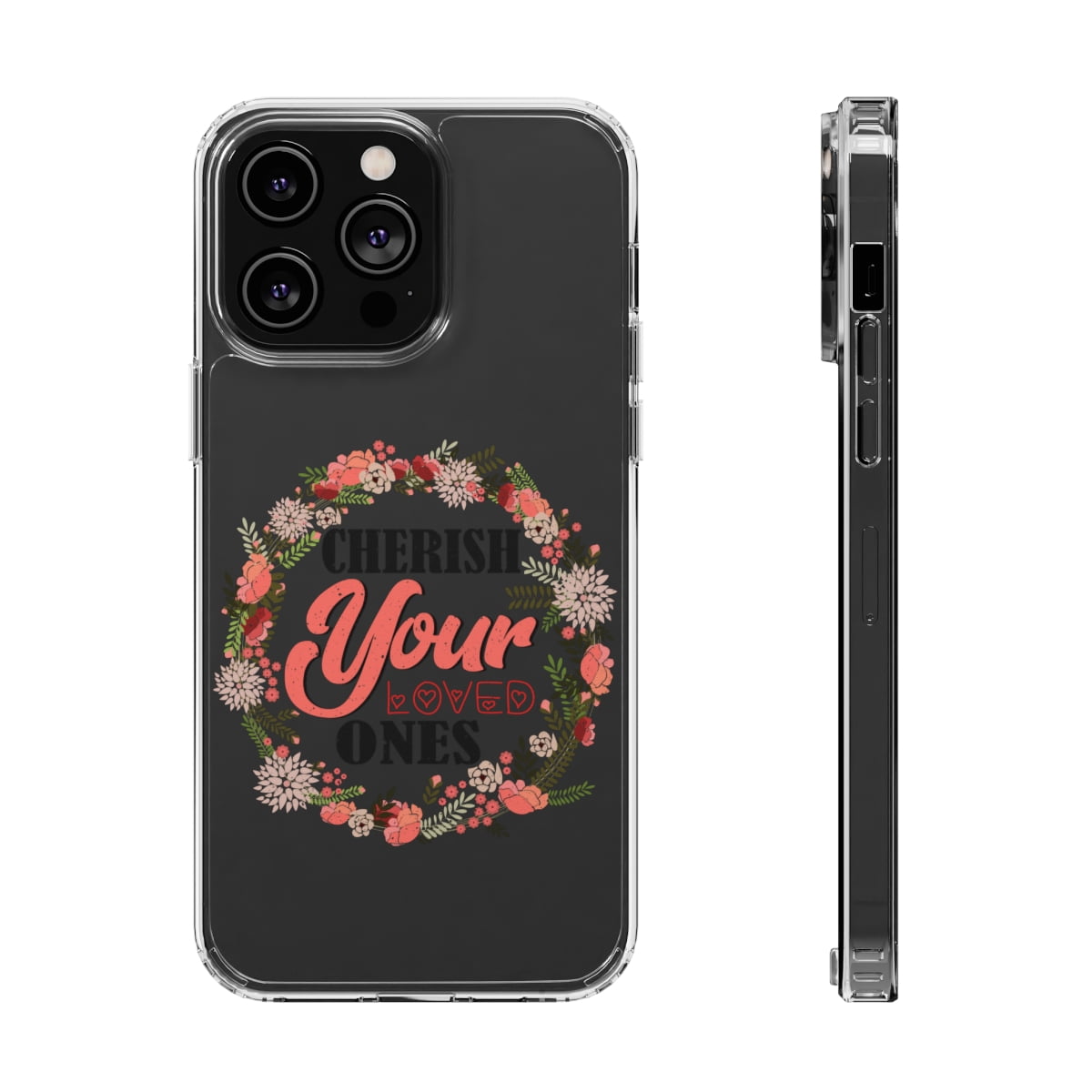 DistinctInk Clear Case for Apple iPhone 15 Pro MAX (6.7" Screen) - Cherish Loved Ones - Walmart.com