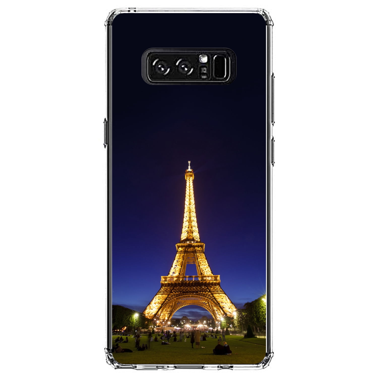 DistinctInk Clear Shockproof Hybrid Case for Samsung Galaxy Note 8 ...