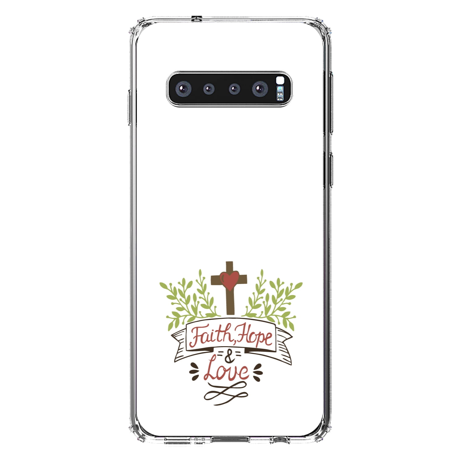 DistinctInk Clear Shockproof Hybrid Case for Samsung Galaxy S10 (6.1 ...