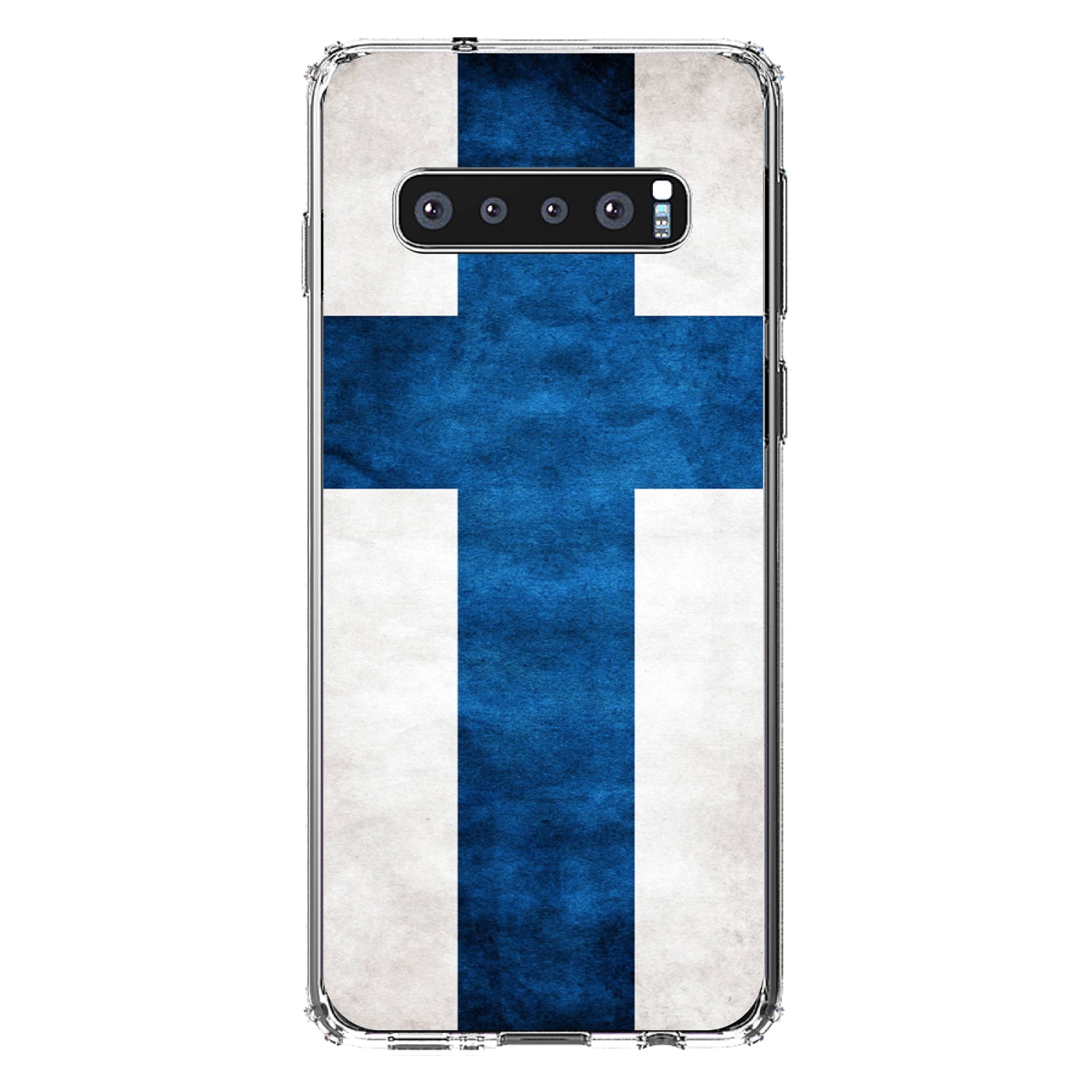 DistinctInk Clear Shockproof Hybrid Case for Samsung Galaxy S10+ PLUS(6.4" Screen) - TPU Bumper ...