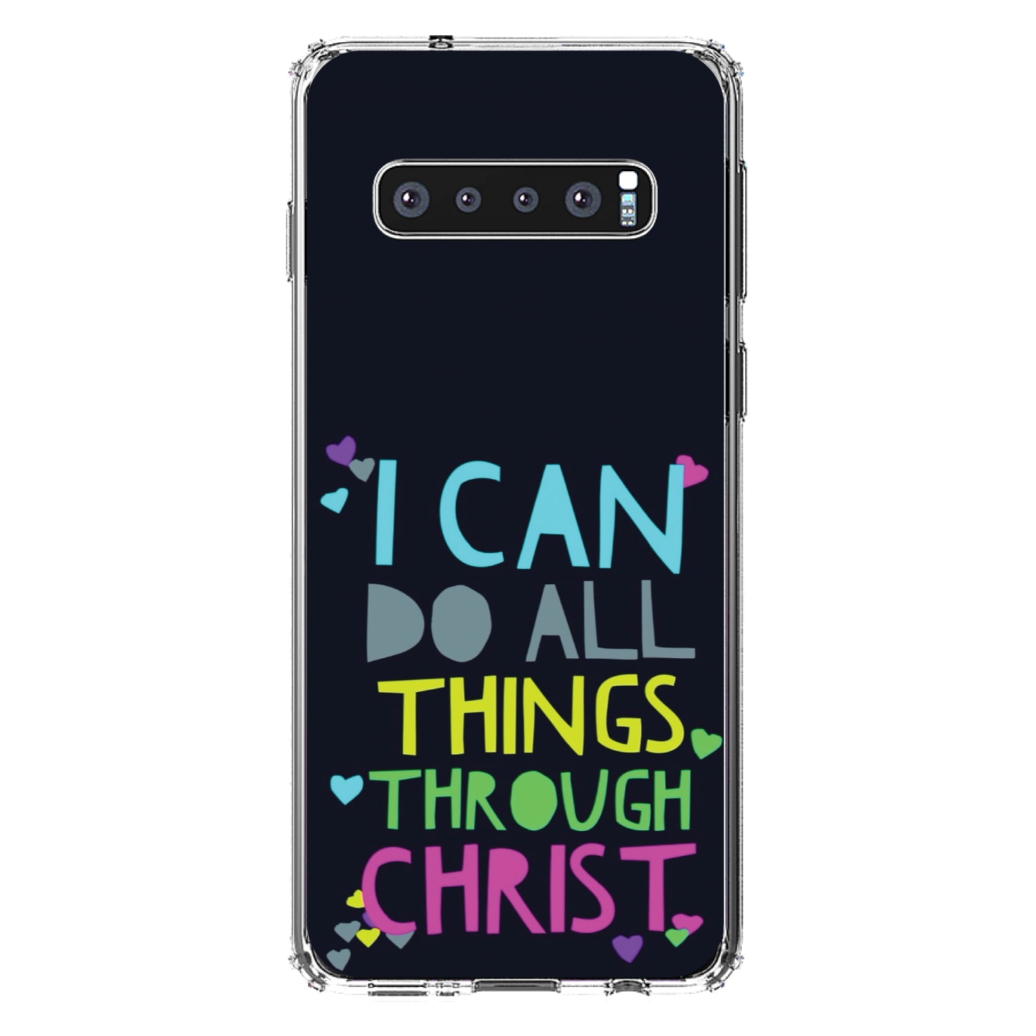 DistinctInk Clear Shockproof Hybrid Case for Samsung Galaxy S10+ PLUS(6 ...