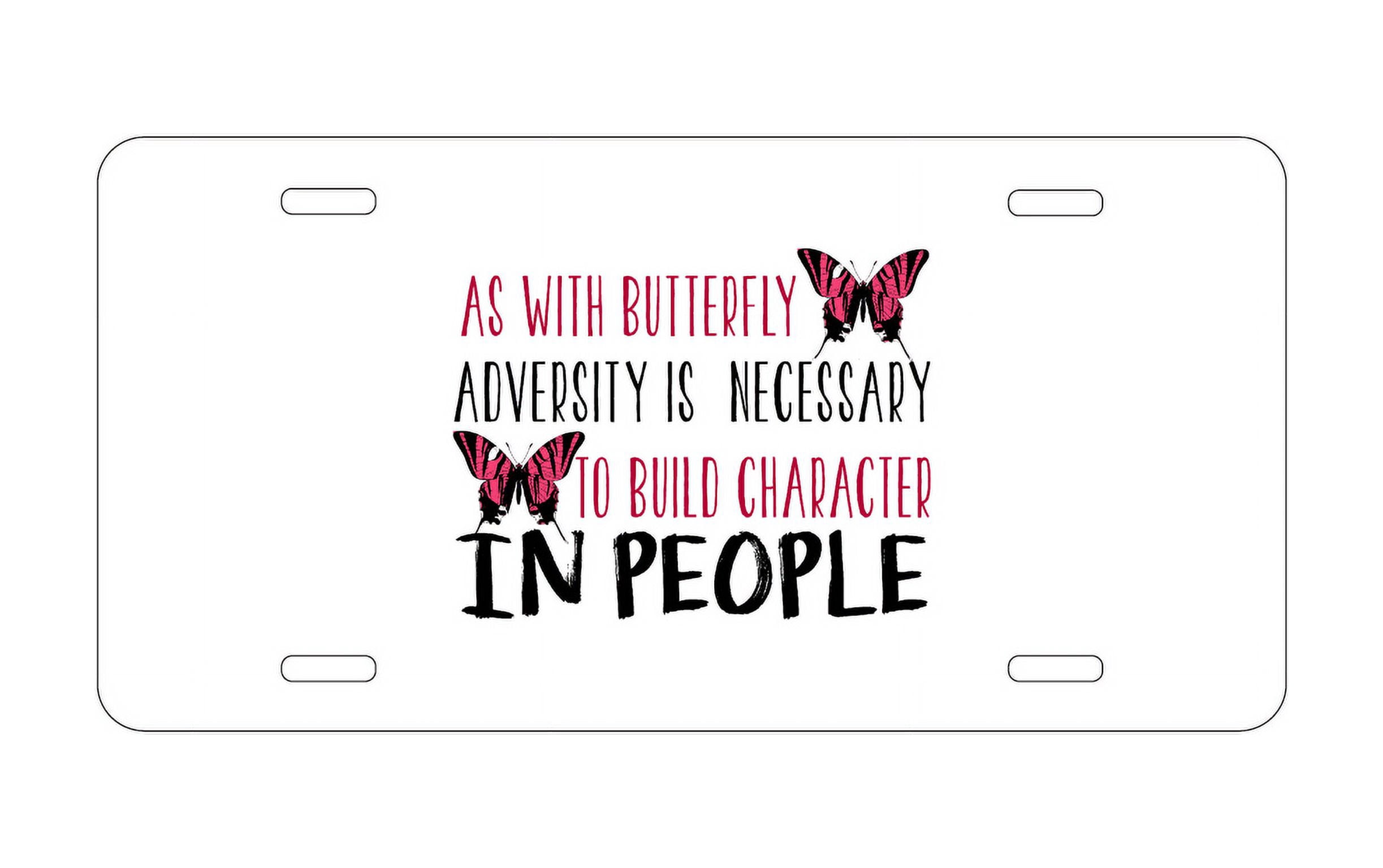 DistinctInk Custom Aluminum Vanity Front License Plate - Adversity ...