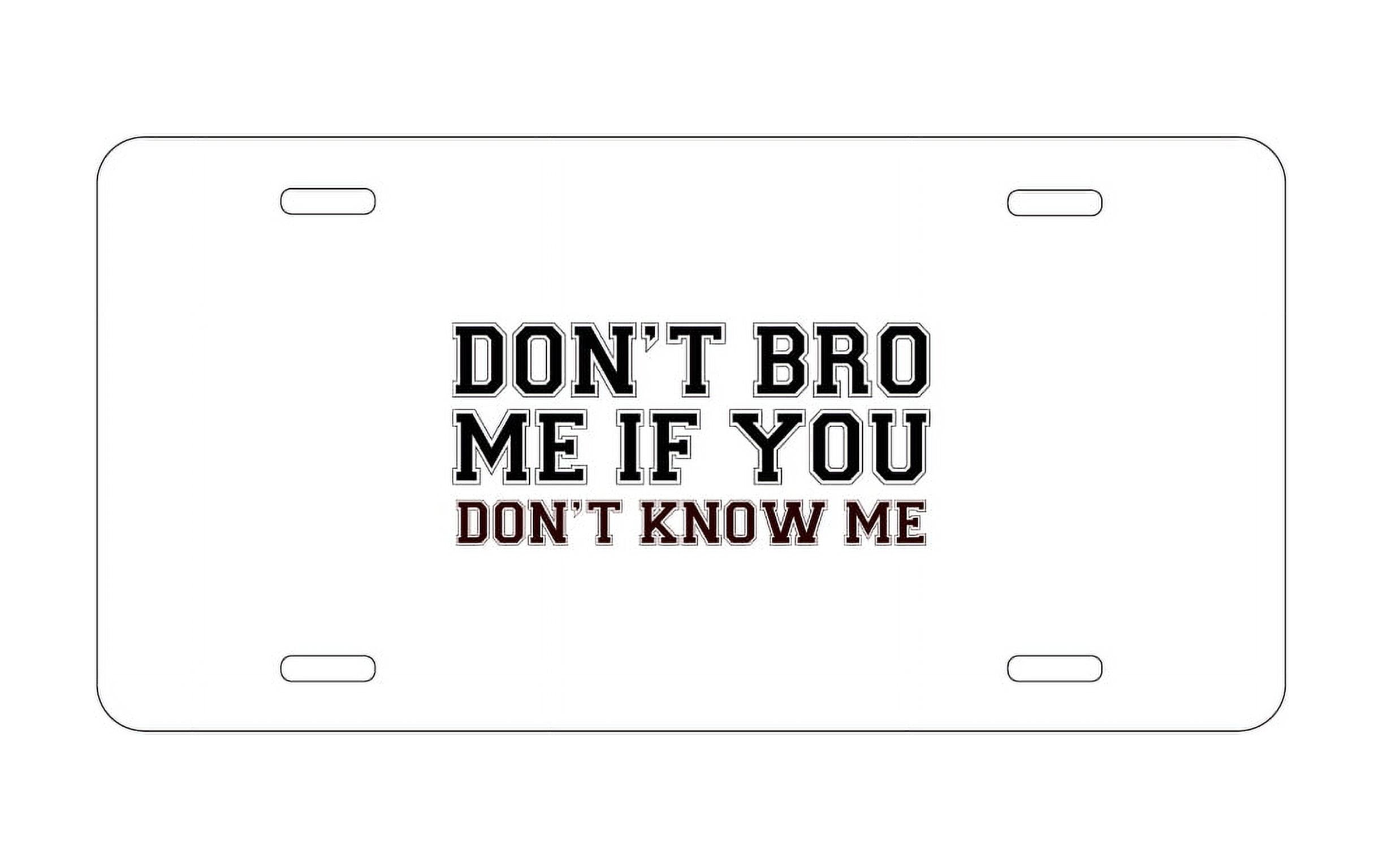 DistinctInk Custom Aluminum Vanity License Plate for Front of Car - Don ...