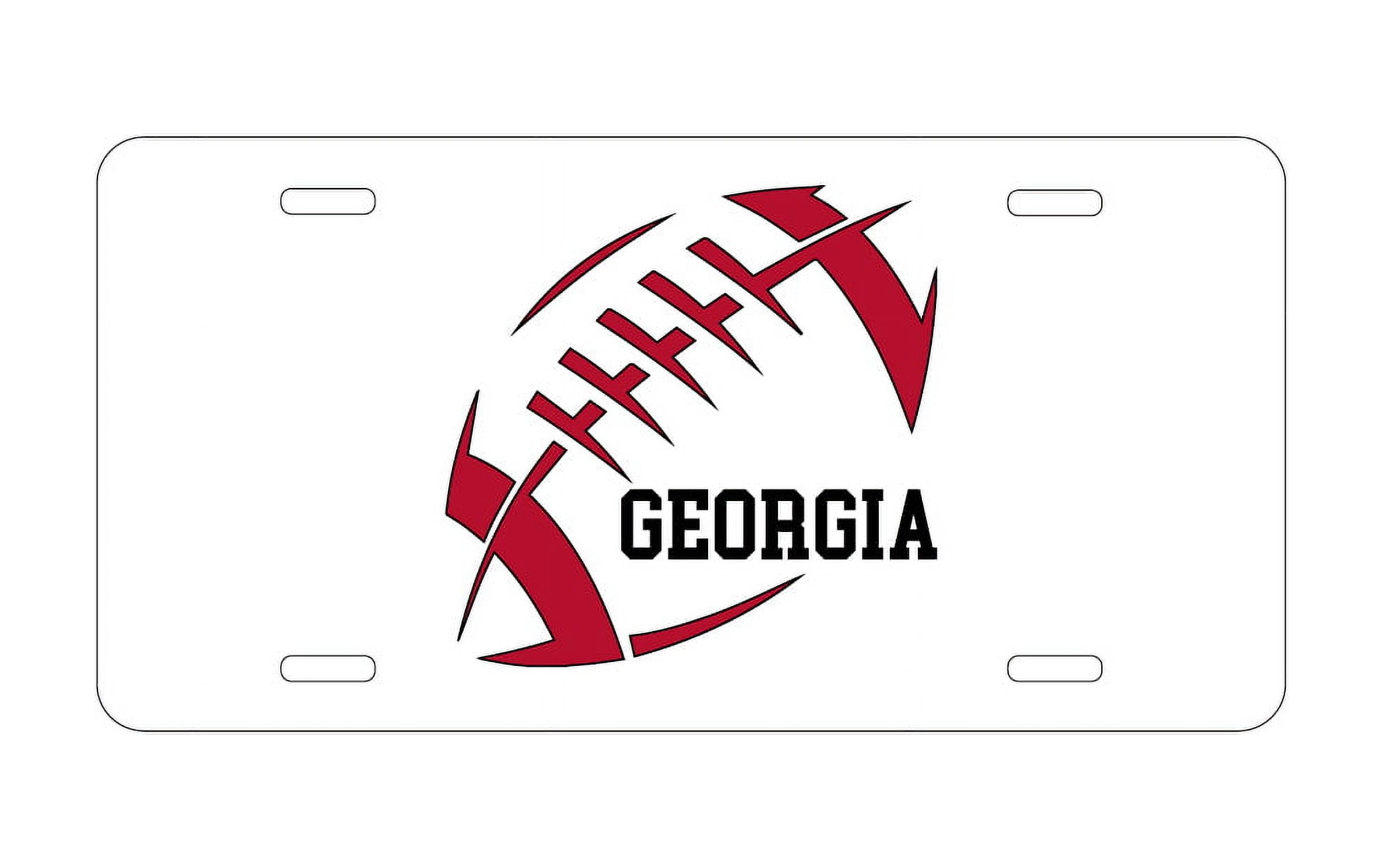 DistinctInk Custom Aluminum Vanity Front License Plate - Red, Black ...