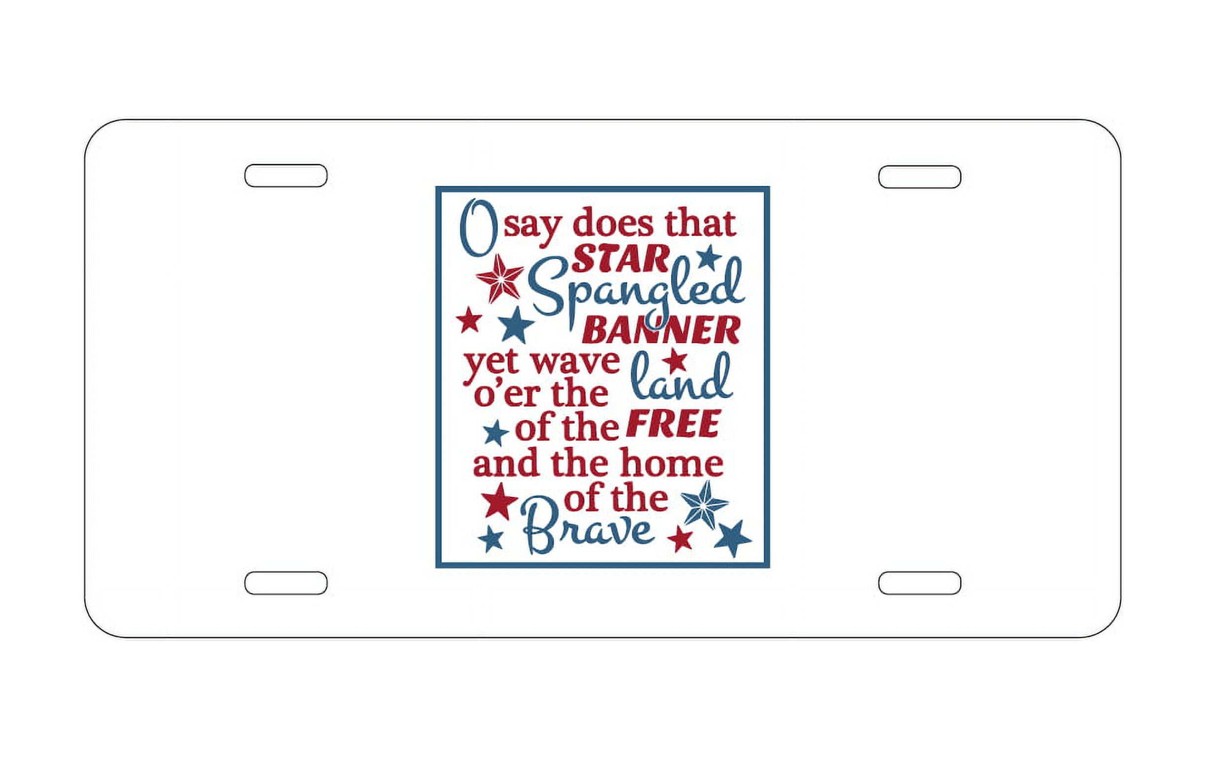 DistinctInk Custom Aluminum Vanity License Plate for Front of Car ...