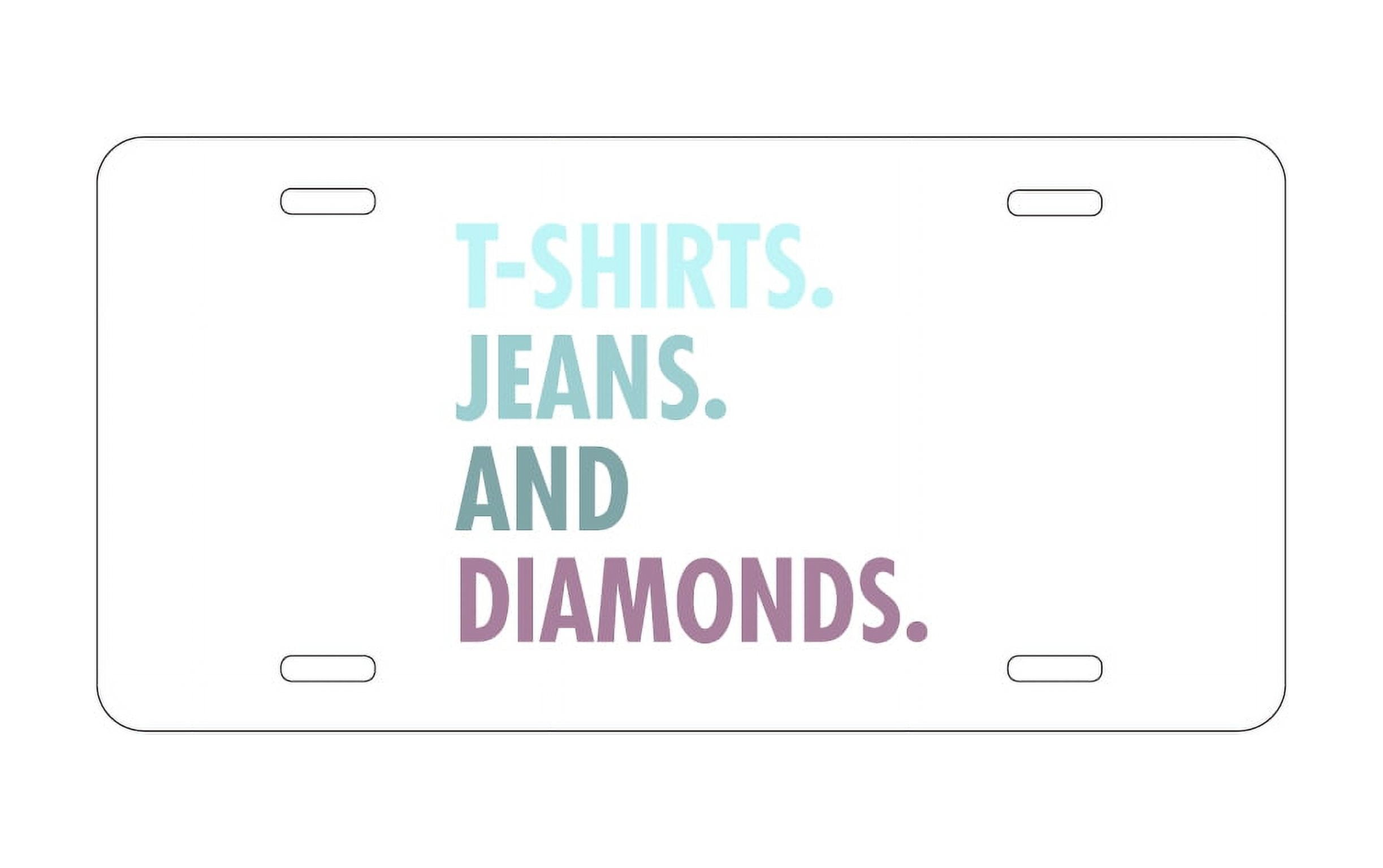 DistinctInk Custom Aluminum Vanity Front License Plate - T-Shirts Jeans ...