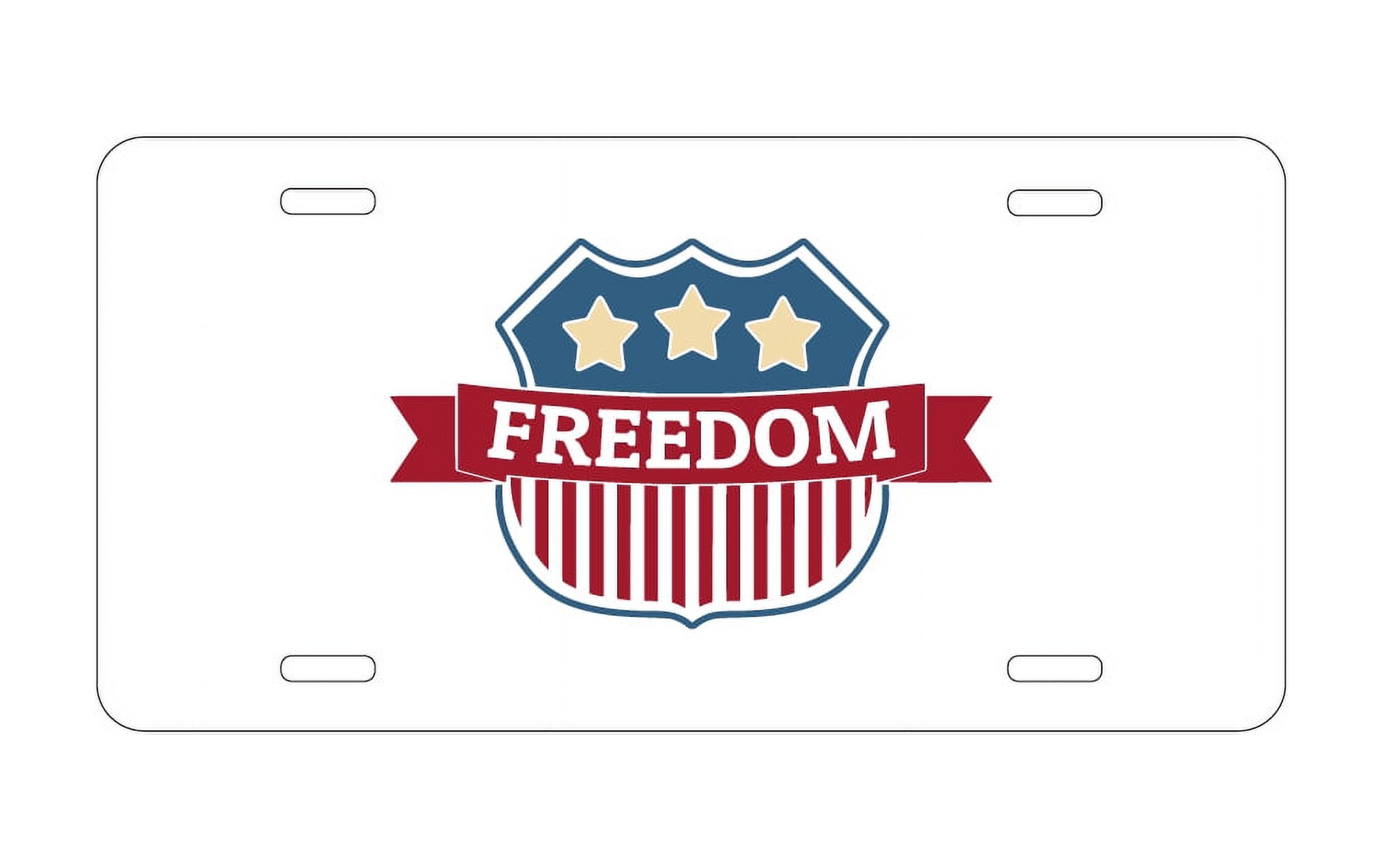 DistinctInk Custom Aluminum Vanity License Plate for Front of Car - USA ...