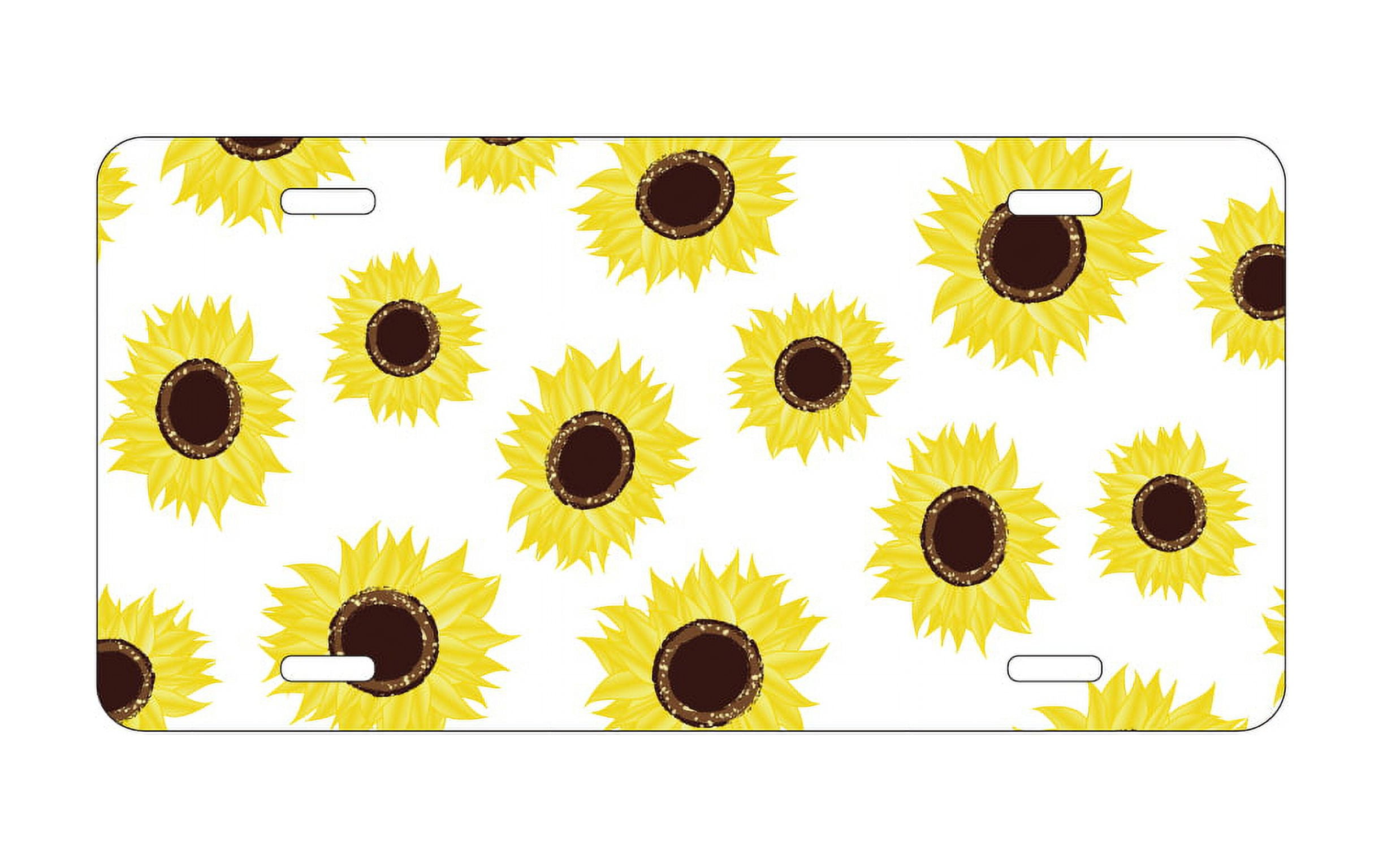 DistinctInk Custom Aluminum Vanity Front License Plate - Yellow ...