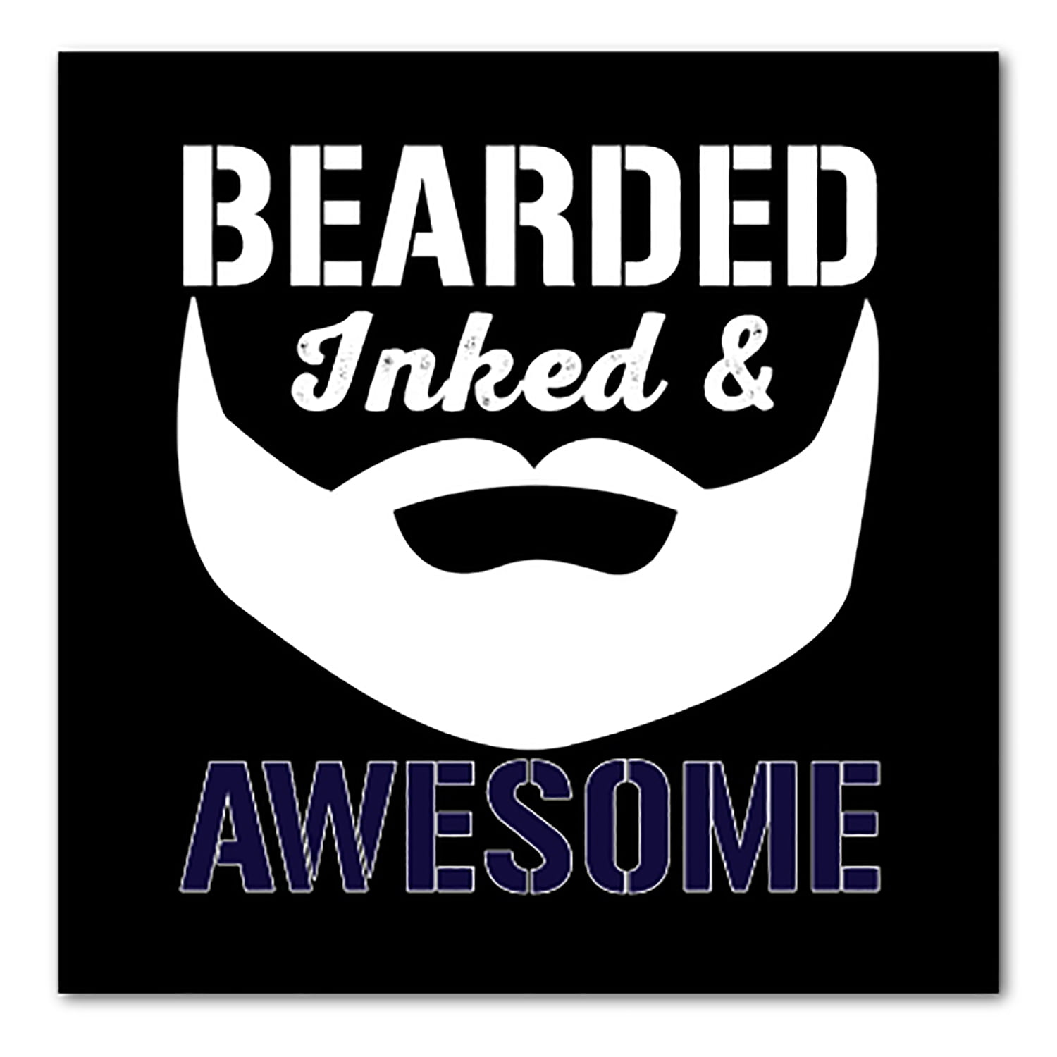 DistinctInk Custom Bumper Sticker - 4" x 4" Decorative Decal - Black ...