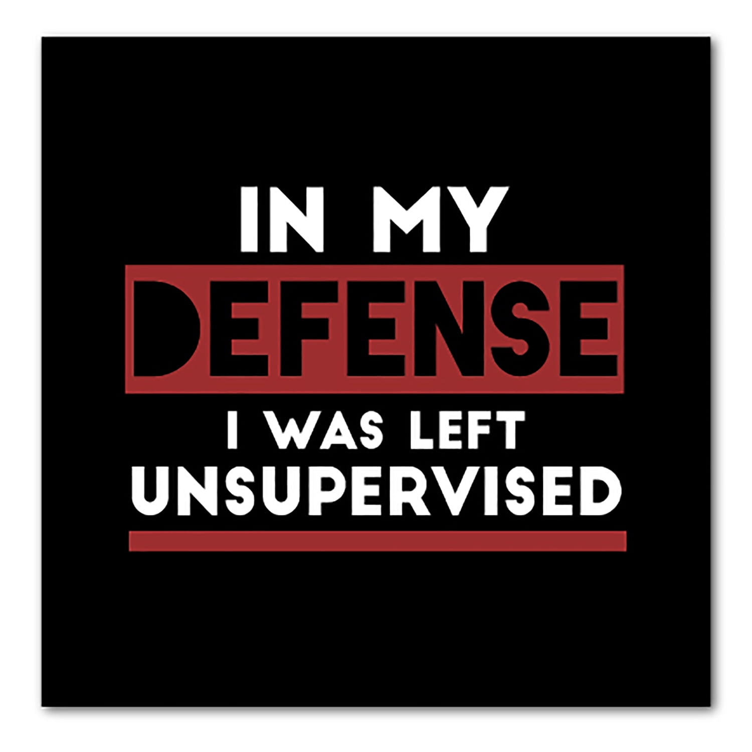 DistinctInk Custom Bumper Sticker - 4" x 4" Decorative Decal - Black ...