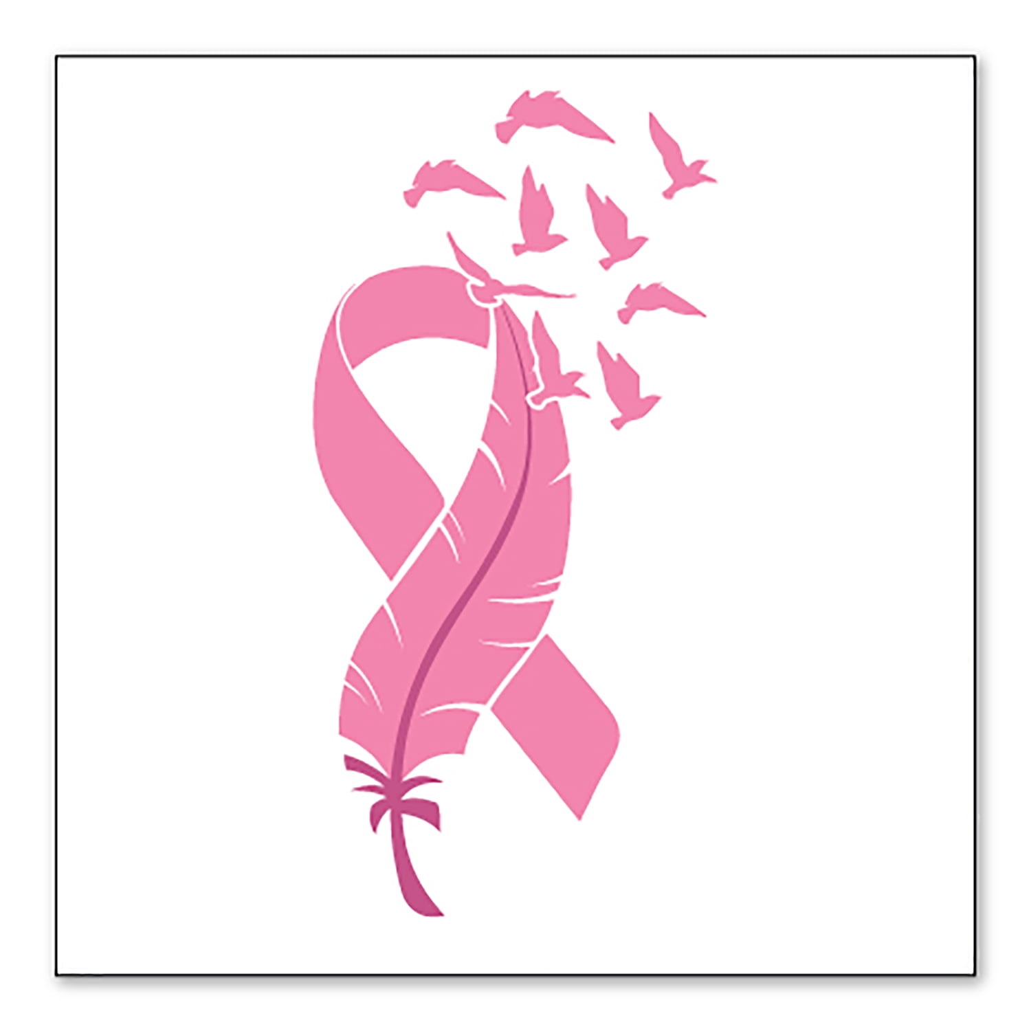 DistinctInk Custom Bumper Sticker - 4" x 4" Decorative Decal - White ...