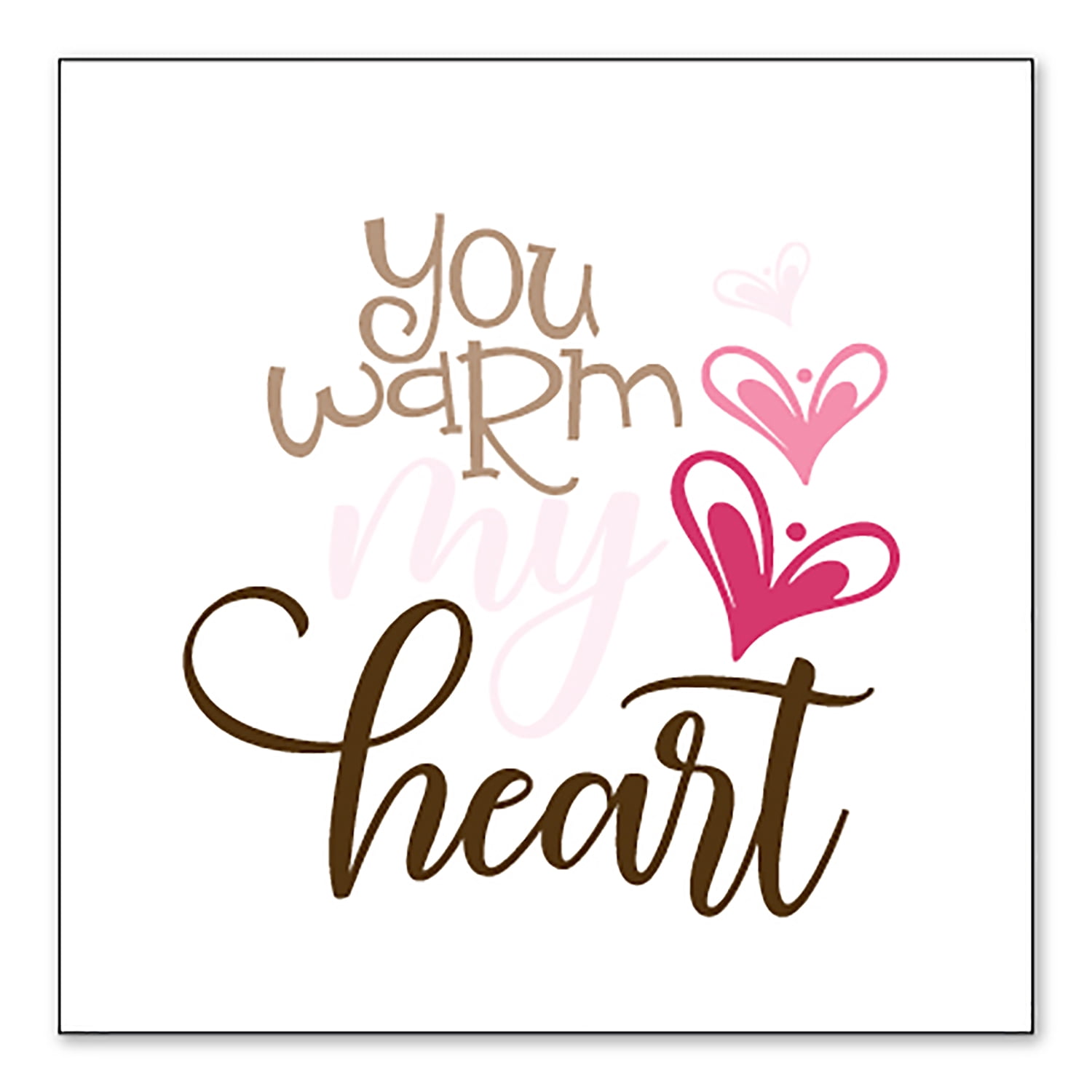 DistinctInk Custom Bumper Sticker - 4" x 4" Decorative Decal - White ...