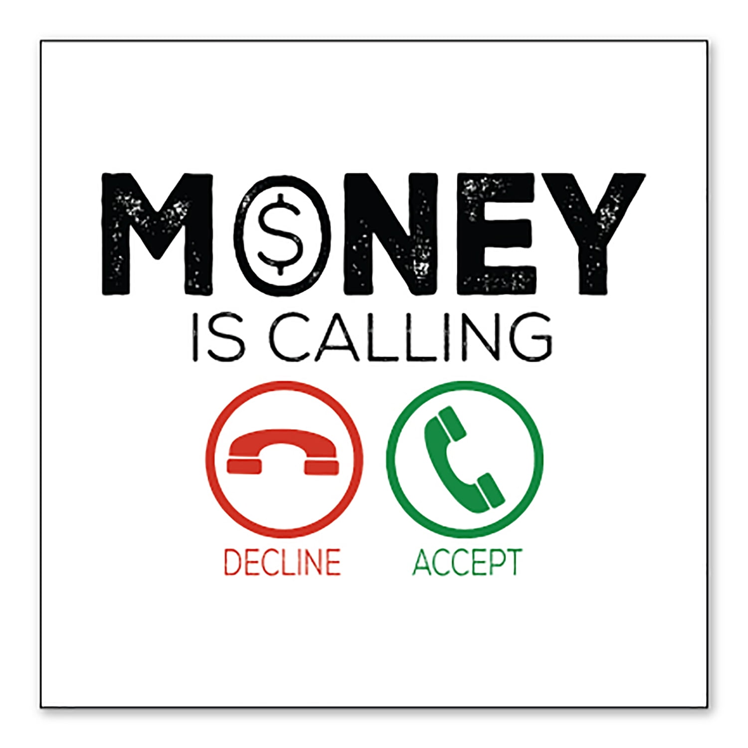 DistinctInk Custom Bumper Sticker - 6" x 6" Decorative Decal - White ...