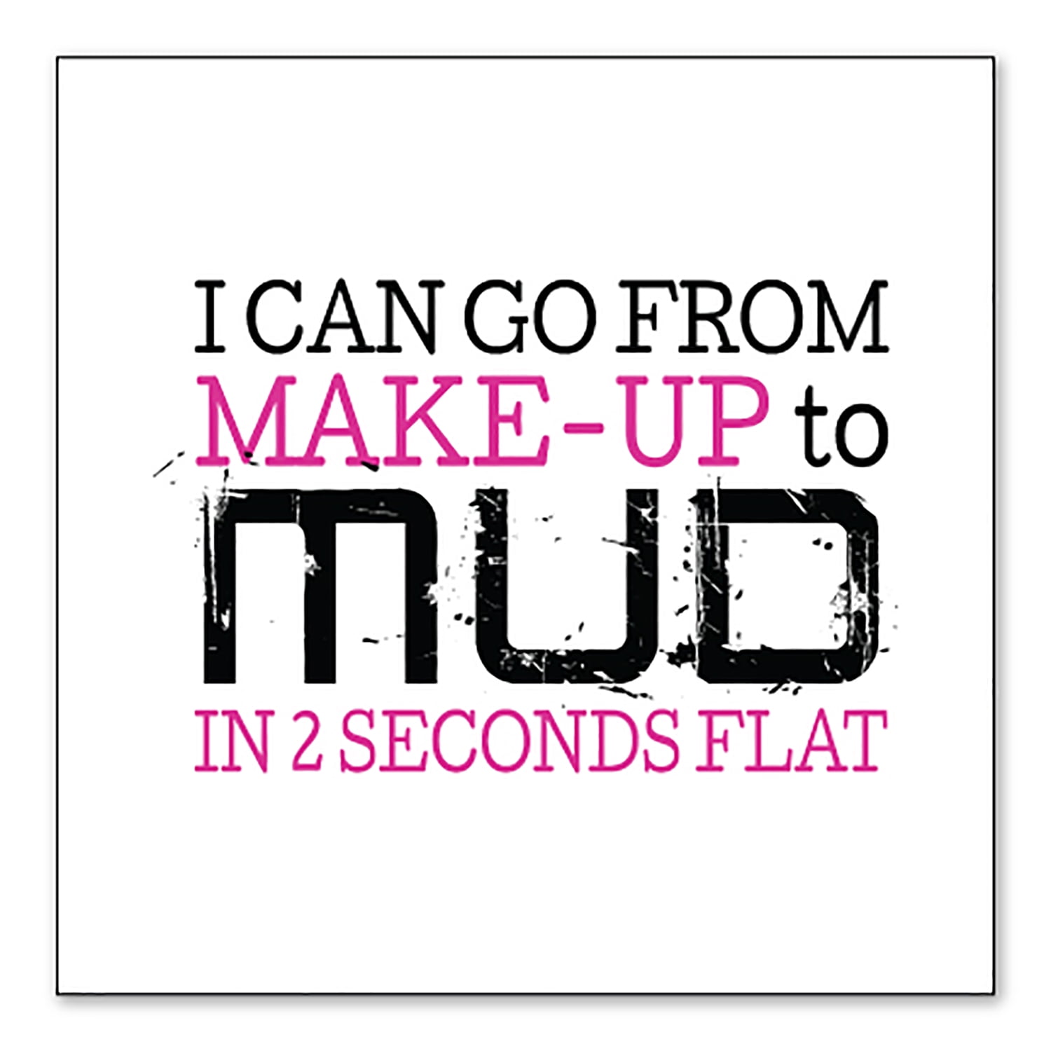 DistinctInk Custom Bumper Sticker - 8" x 8" Decorative Decal - White ...