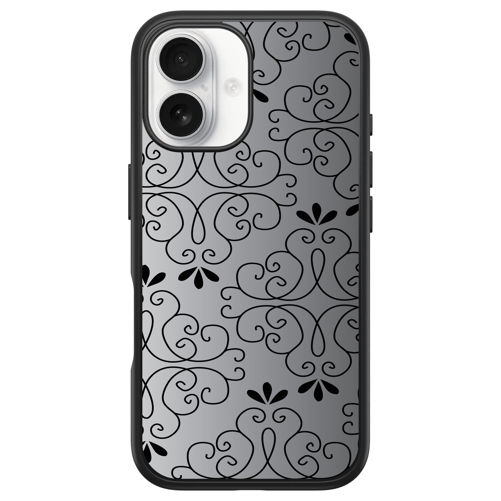DistinctInk Custom OtterBox Symmetry for iPhone 16 - Custom Black Case ...