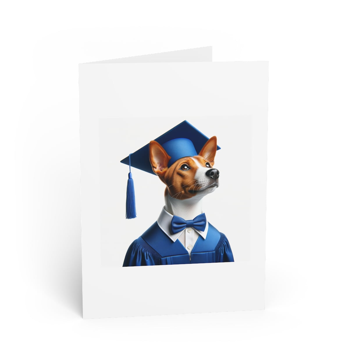DistinctInk Greeting Card / Note Card - Basenji Graduation - PACK of 3 ...