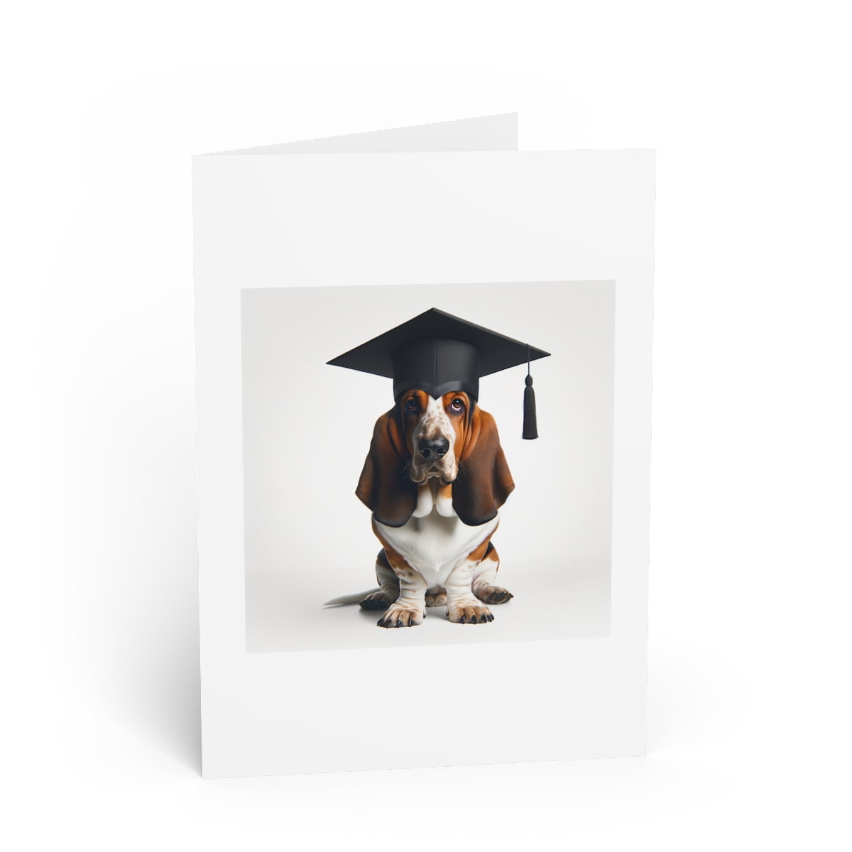 DistinctInk Greeting Card / Note Card - Basset Hound Graduation - PACK ...