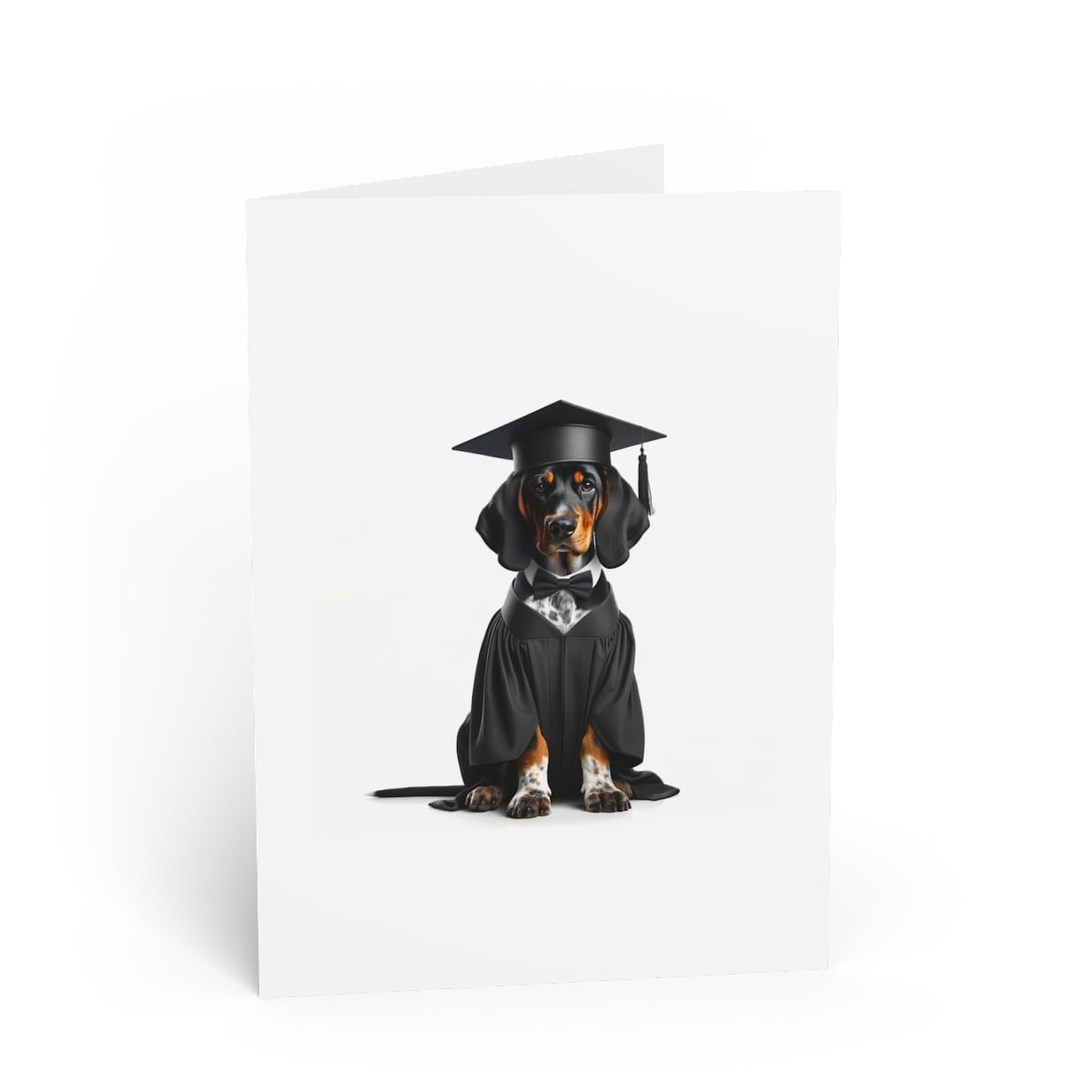 DistinctInk Greeting Card / Note Card - Black And Tan Coonhound ...