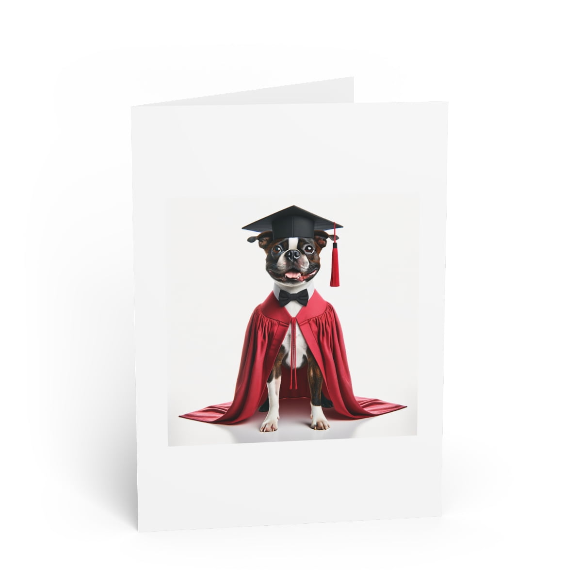 DistinctInk Greeting Card / Note Card - Boston Terrier Graduation ...