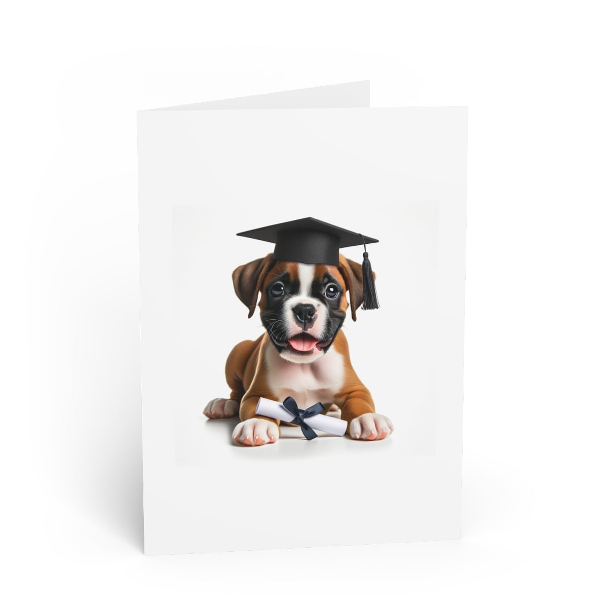 DistinctInk Greeting Card / Note Card - Boxer Puppy Graduation - PACK ...