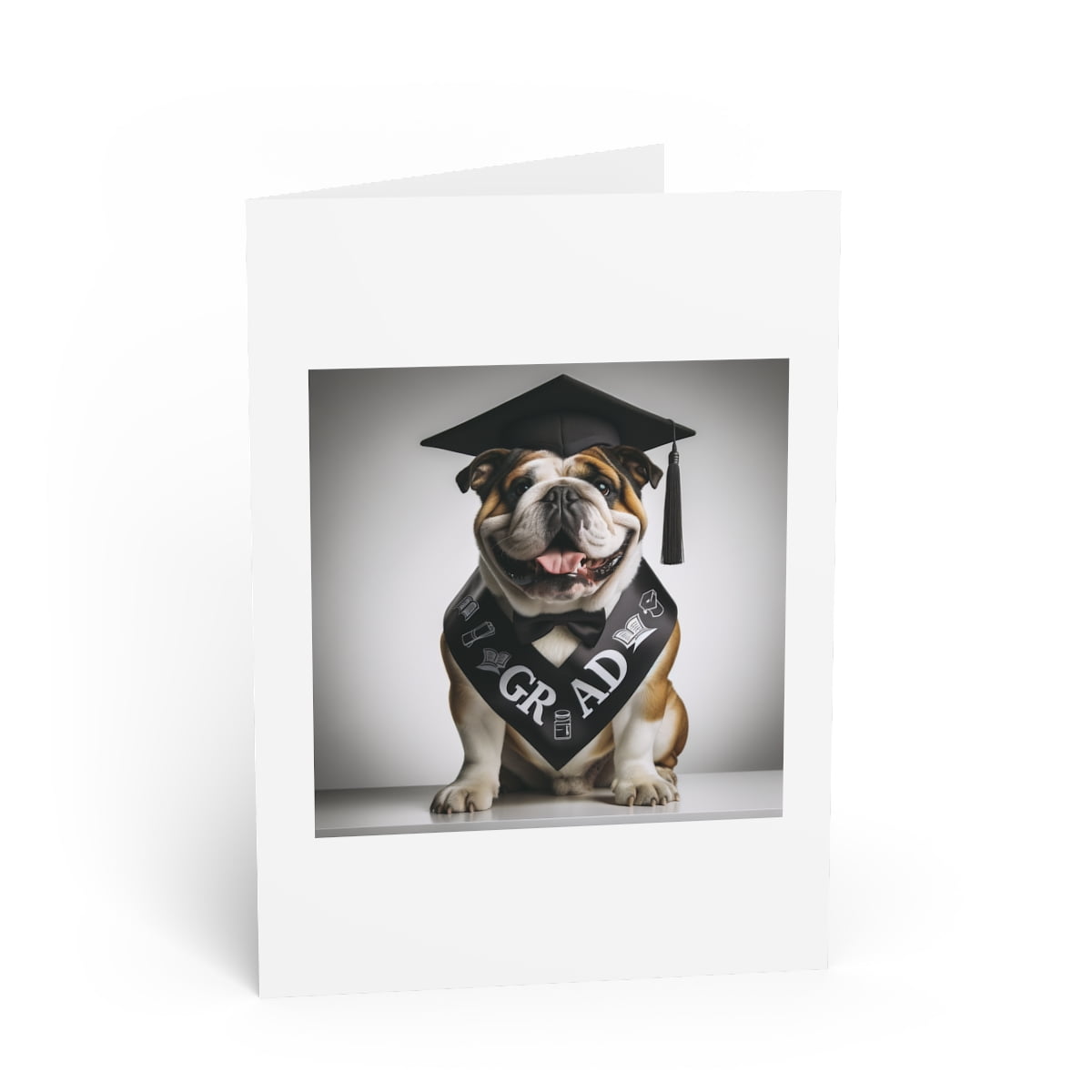 DistinctInk Greeting Card / Note Card - Bulldog Graduation - PACK of ...