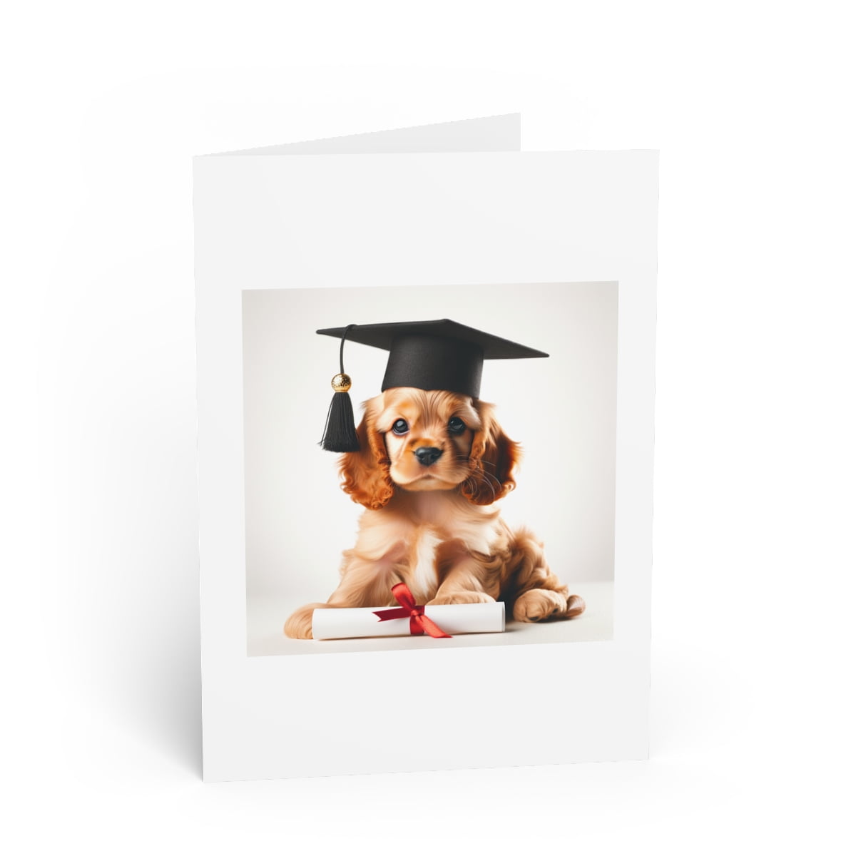 DistinctInk Greeting Card / Note Card - Cocker Spaniel Puppy Graduation ...