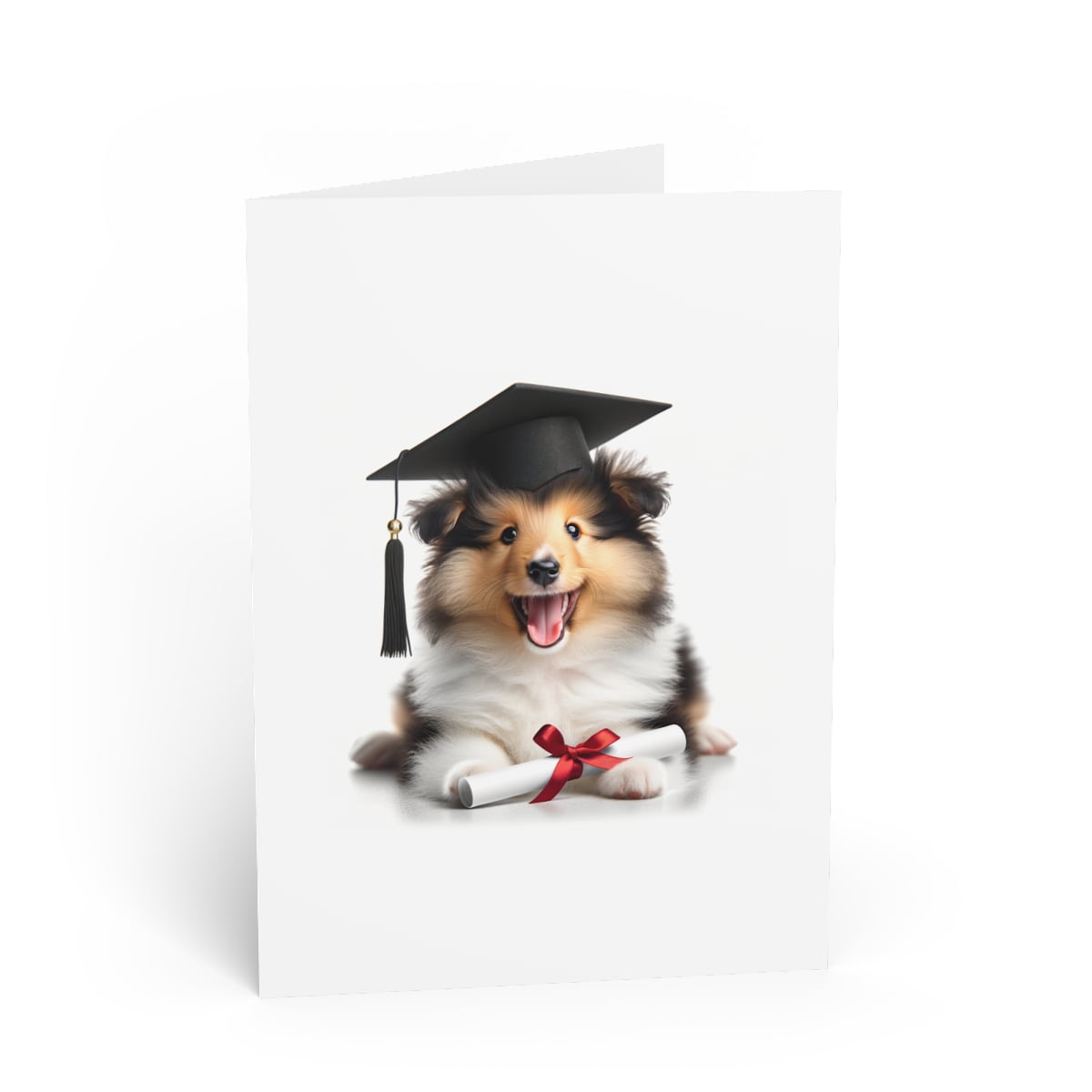 DistinctInk Greeting Card / Note Card - Collie Puppy Graduation - PACK ...