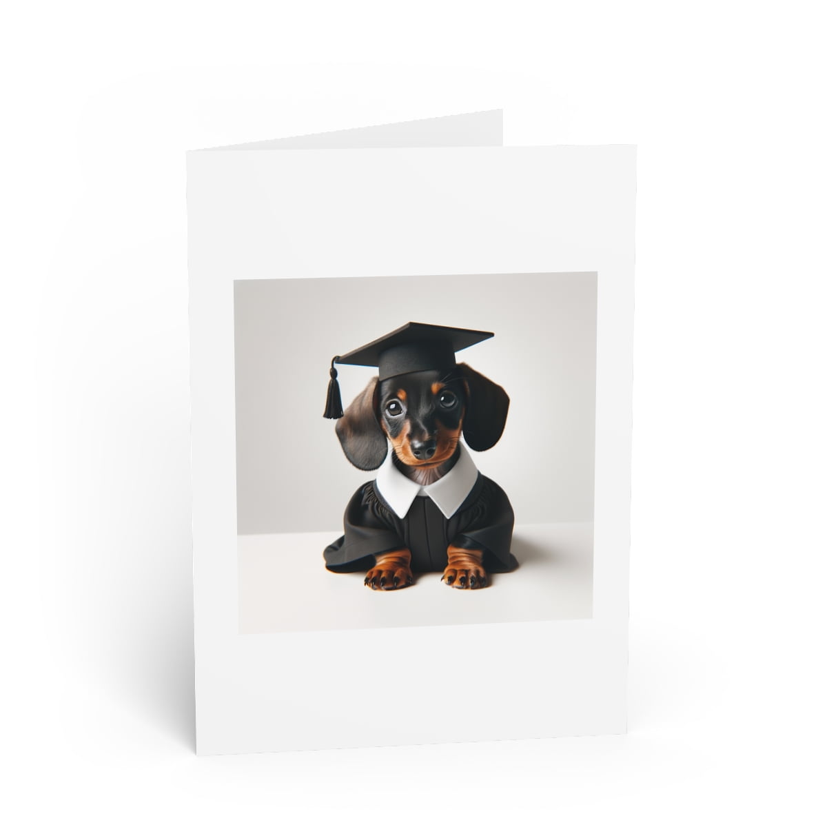 DistinctInk Greeting Card / Note Card - Dachshund Puppy Graduation ...
