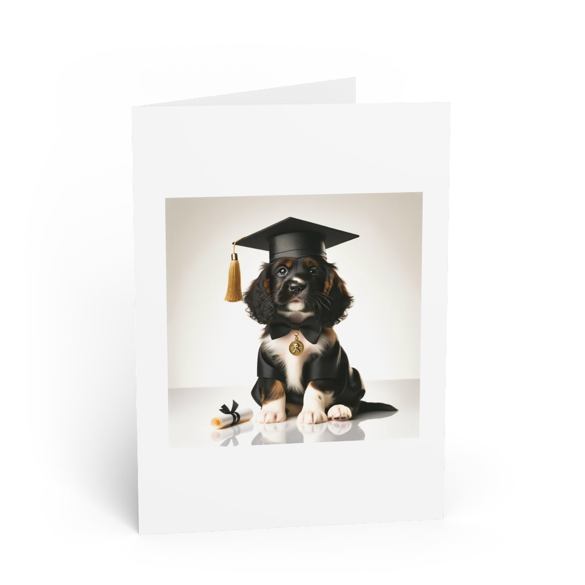 DistinctInk Greeting Card / Note Card - Field Spaniel Puppy Graduation ...