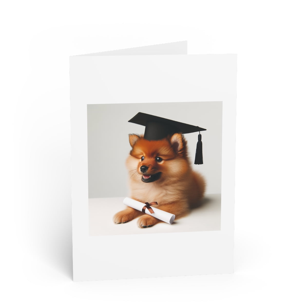 DistinctInk Greeting Card / Note Card - Finnish Spitz Puppy Graduation ...