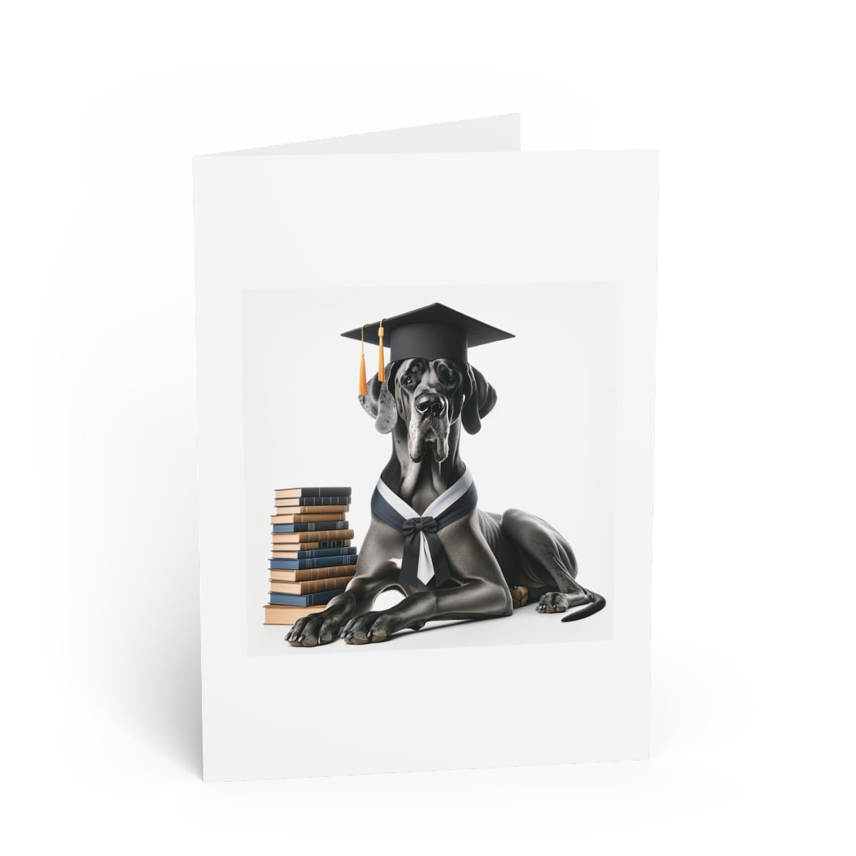 DistinctInk Greeting Card / Note Card - Great Dane Graduation - PACK of ...