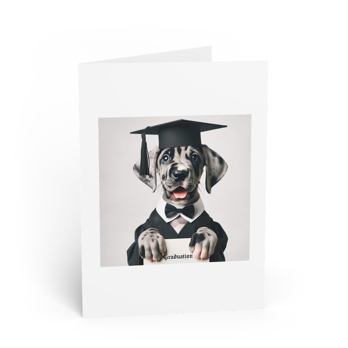 DistinctInk Greeting Card / Note Card - Great Dane Puppy Graduation ...