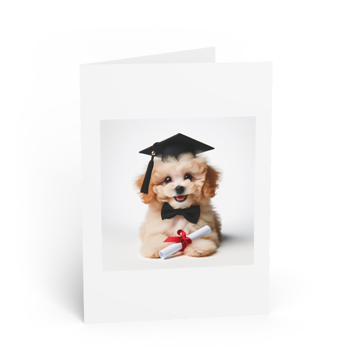 DistinctInk Greeting Card / Note Card - Poodle Puppy Graduation - PACK ...