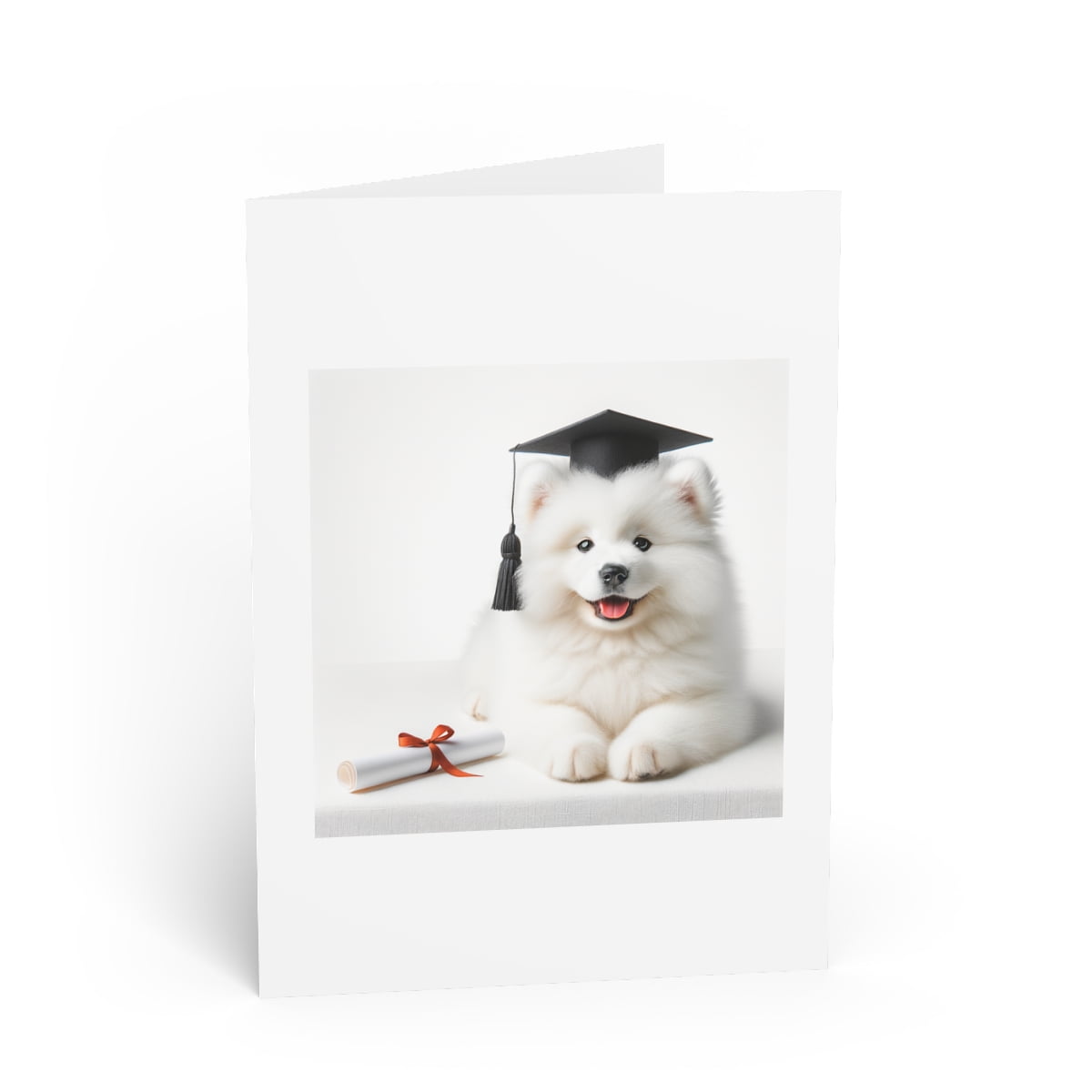 DistinctInk Greeting Card / Note Card - Samoyed Puppy Graduation - PACK ...