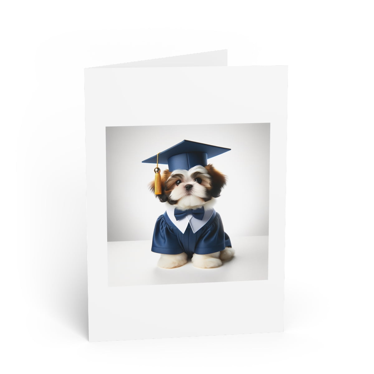 DistinctInk Greeting Card / Note Card - Shih Tzu Puppy Graduation - PACK of 10 - Walmart.com