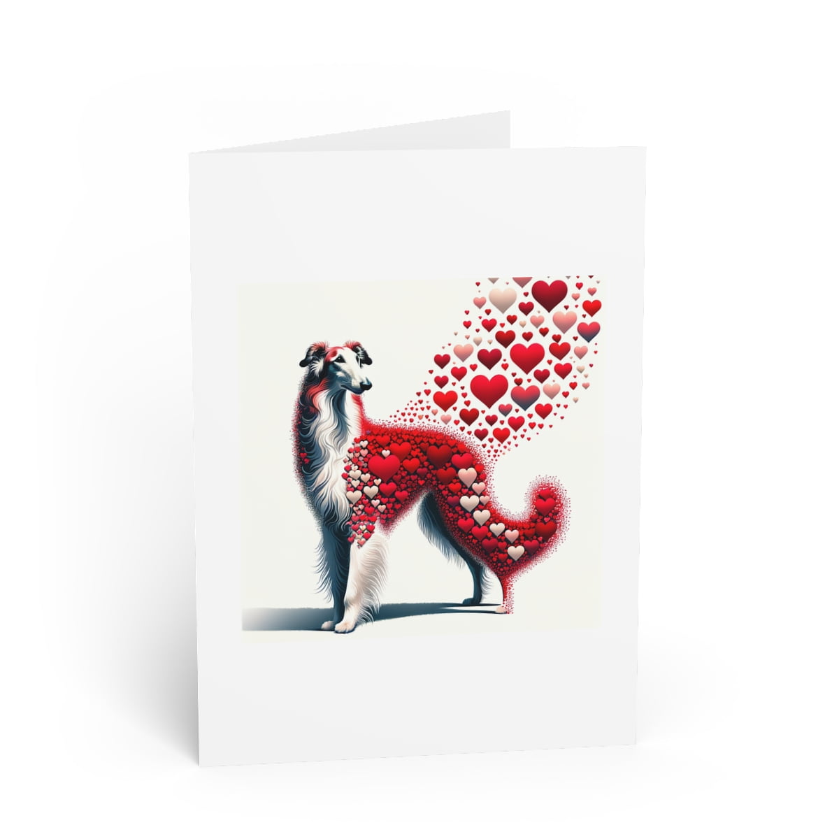 DistinctInk Greeting Card / Note Card - Valentine's Day Borzoi - PACK ...