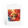 DistinctInk Greeting Card - Valentine's Day Tibetan Spaniel - Single ...