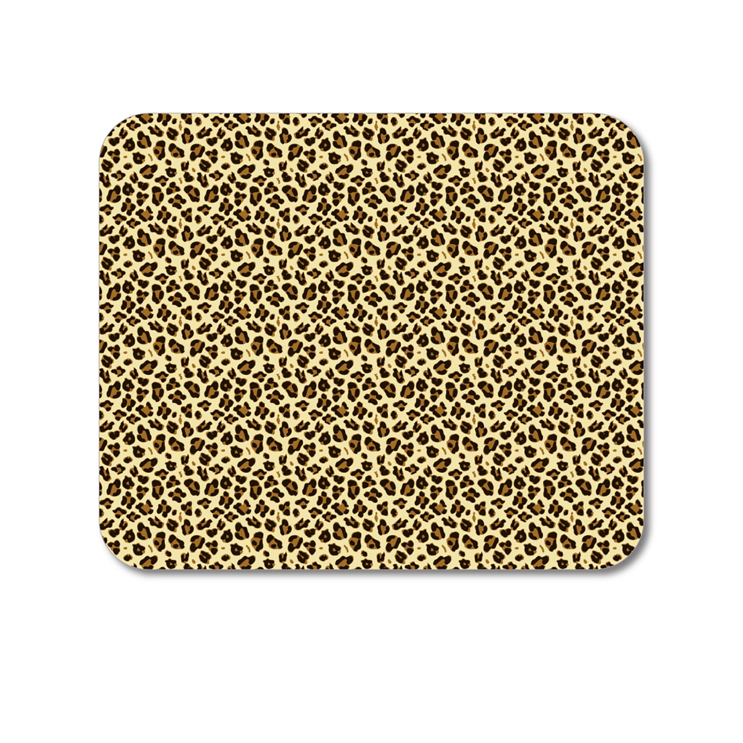 DistinctInk Mouse Pad - 1/4" Foam Rubber - Black Beige Tan Leopard Skin ...