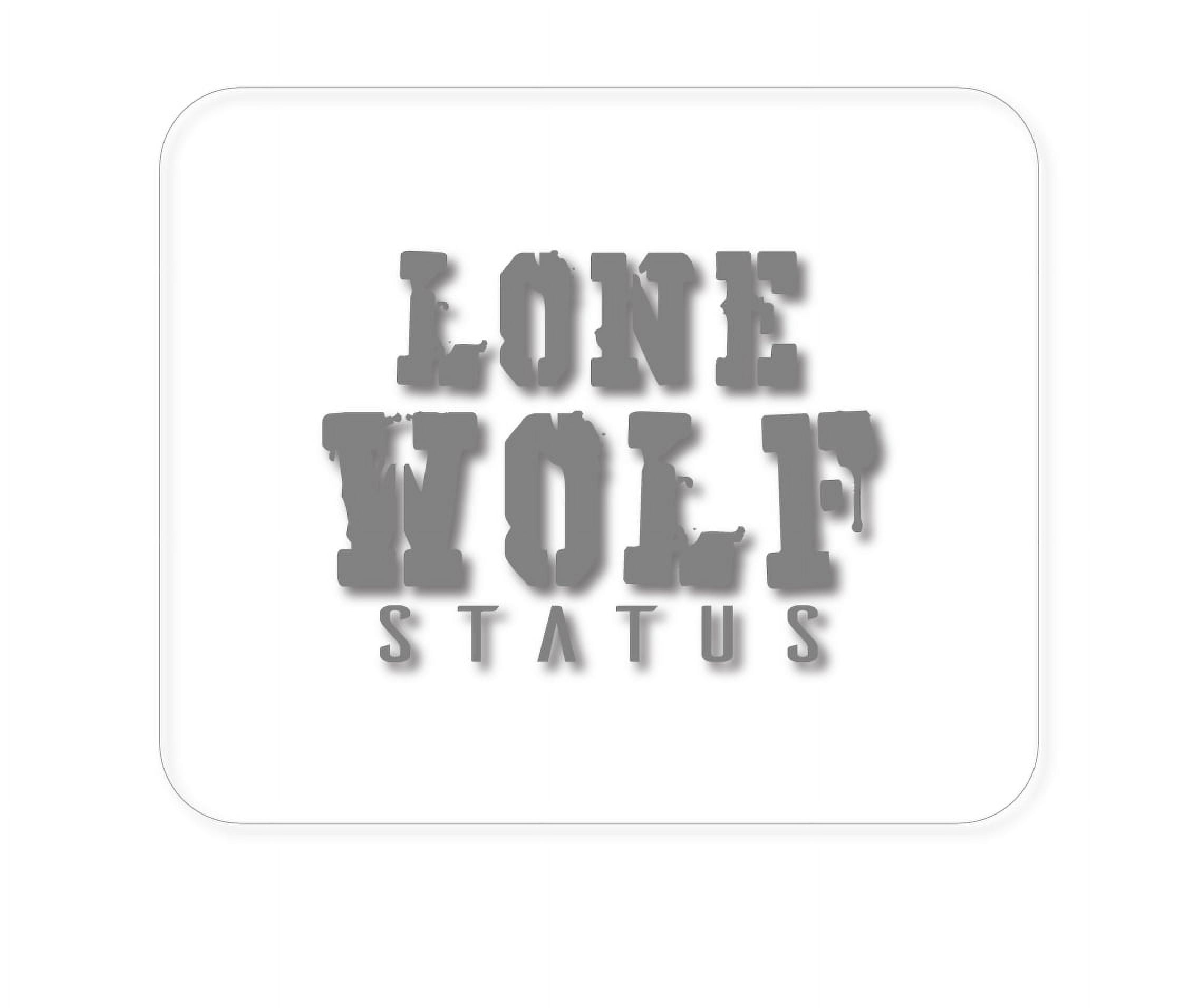 DistinctInk Mouse Pad - Lone Wolf Status - 1/4 inch Foam Rubber, Non ...