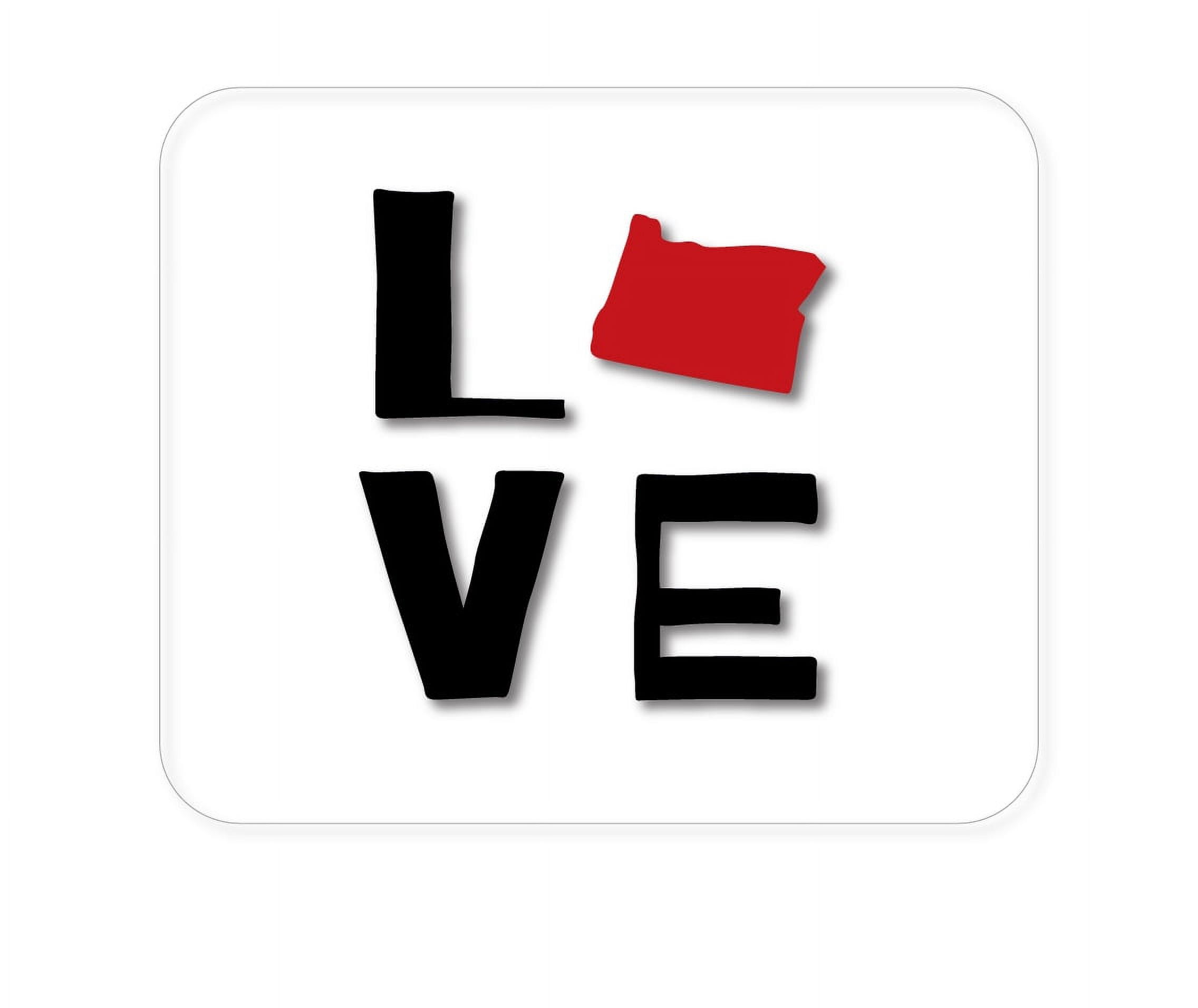 DistinctInk Mouse Pad - 1/4" Foam Rubber - Oregon - Love Black & Red ...