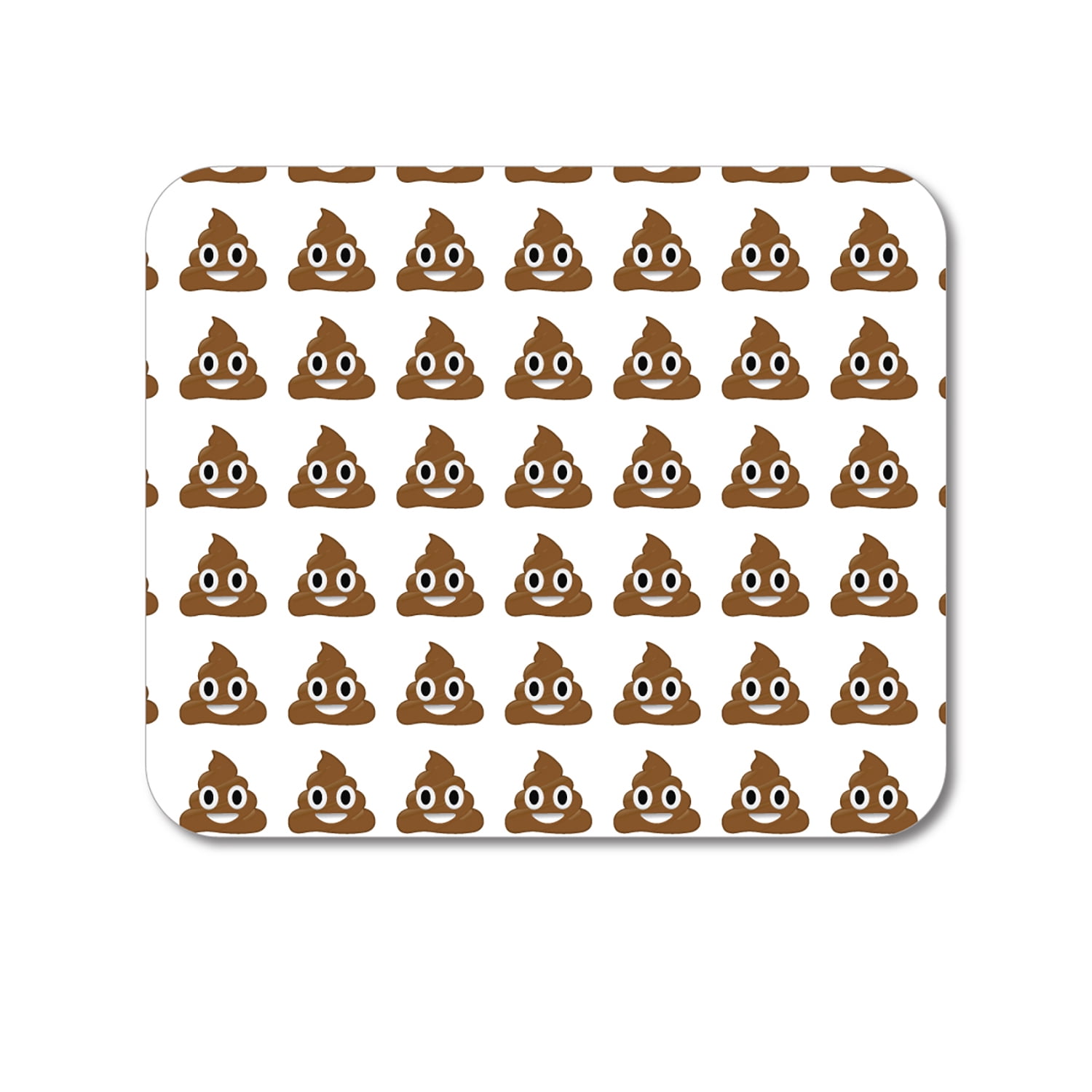 DistinctInk Mouse Pad - 1/4" Foam Rubber - Poop Emoji Pattern - Walmart.com