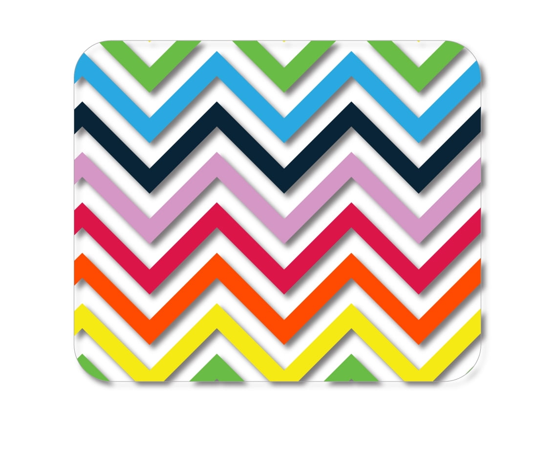 DistinctInk Mouse Pad - 1/4" Foam Rubber - Rainbow Chevron - Walmart.com