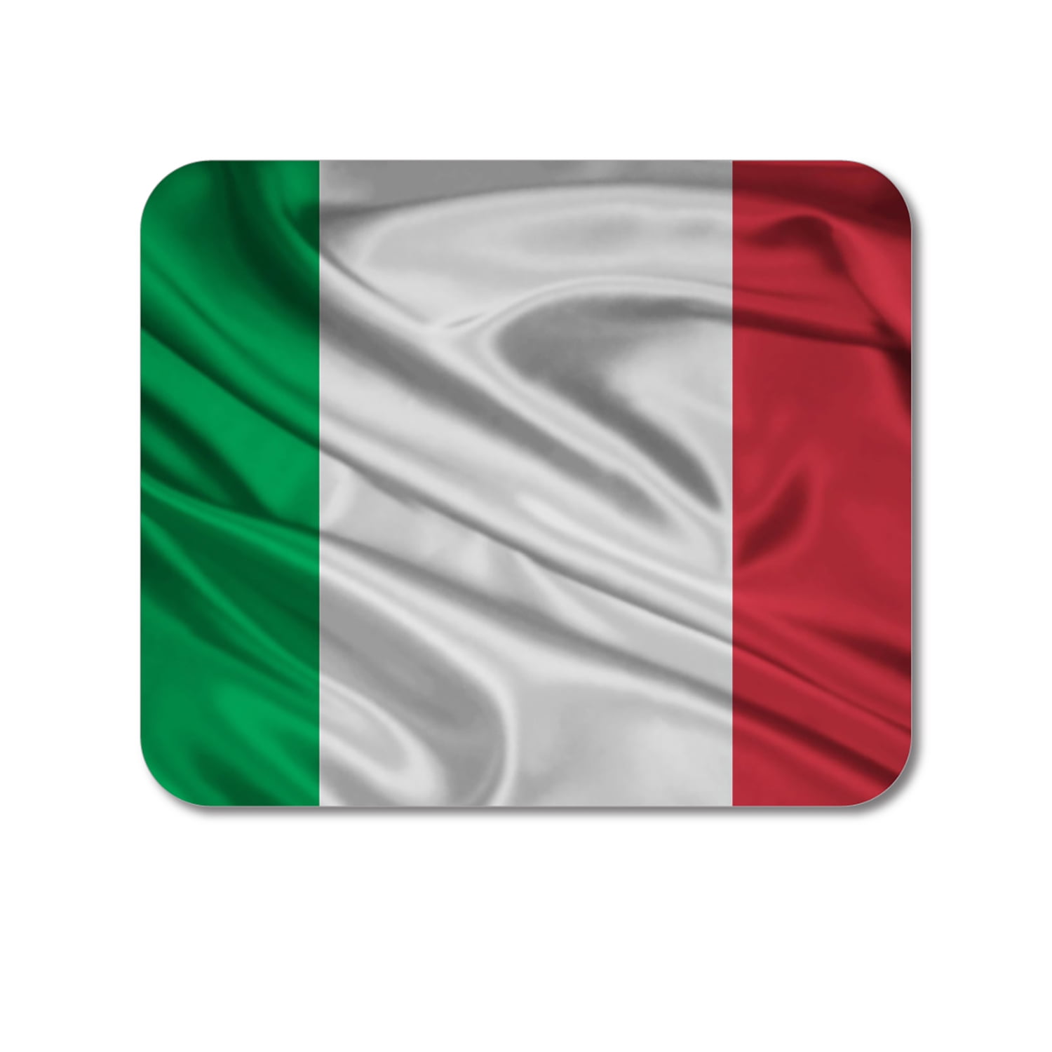 DistinctInk Mouse Pad - 1/4" Foam Rubber - Red White Green Italian Flag ...