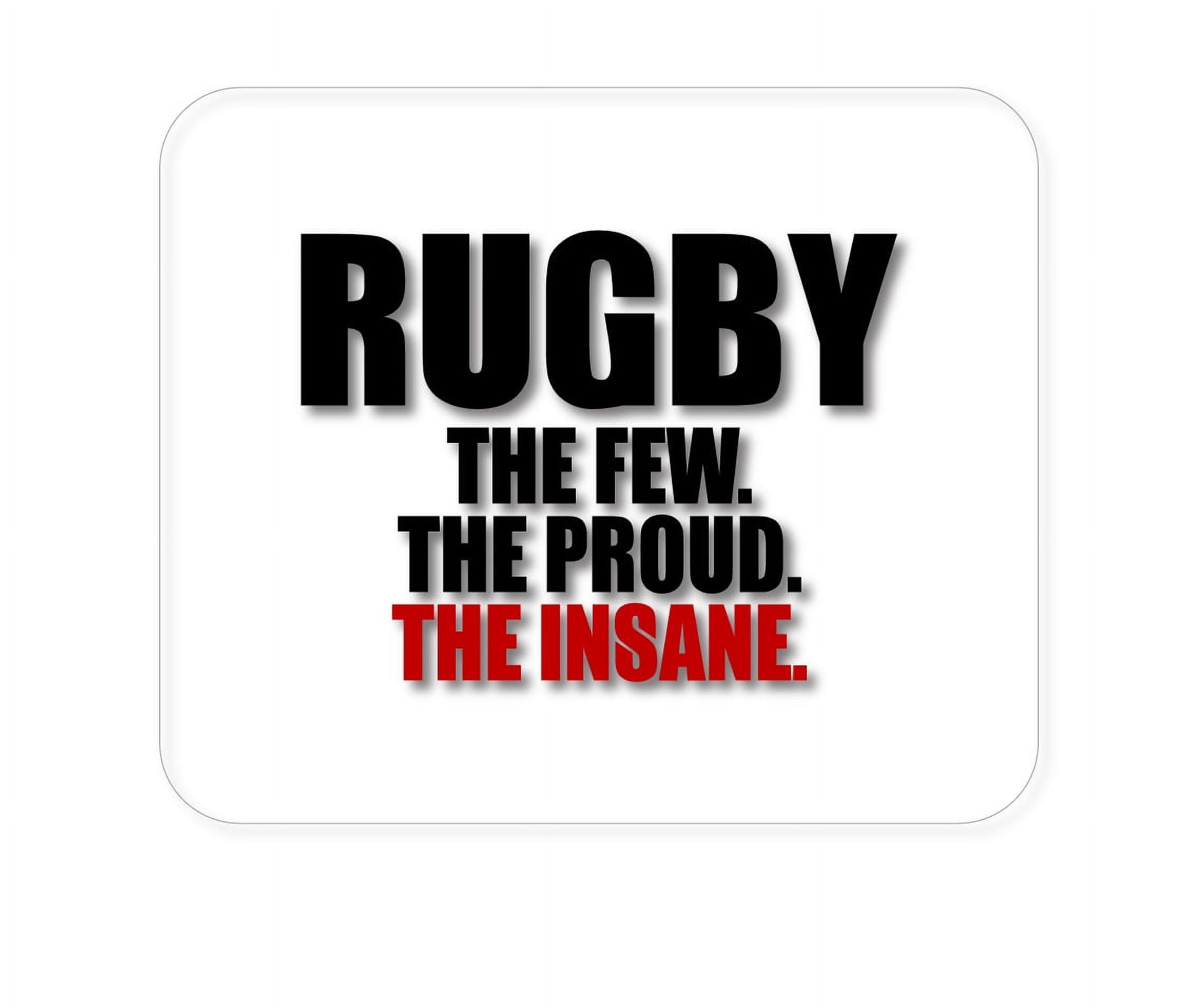 DistinctInk Mouse Pad - 1/4" Foam Rubber - Rugby The Few The Proud the ...