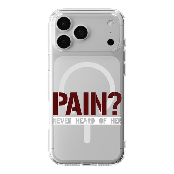 DistinctInk Pain? Never Heard of Her Black Clear Case for iPhone 17 Pro ...