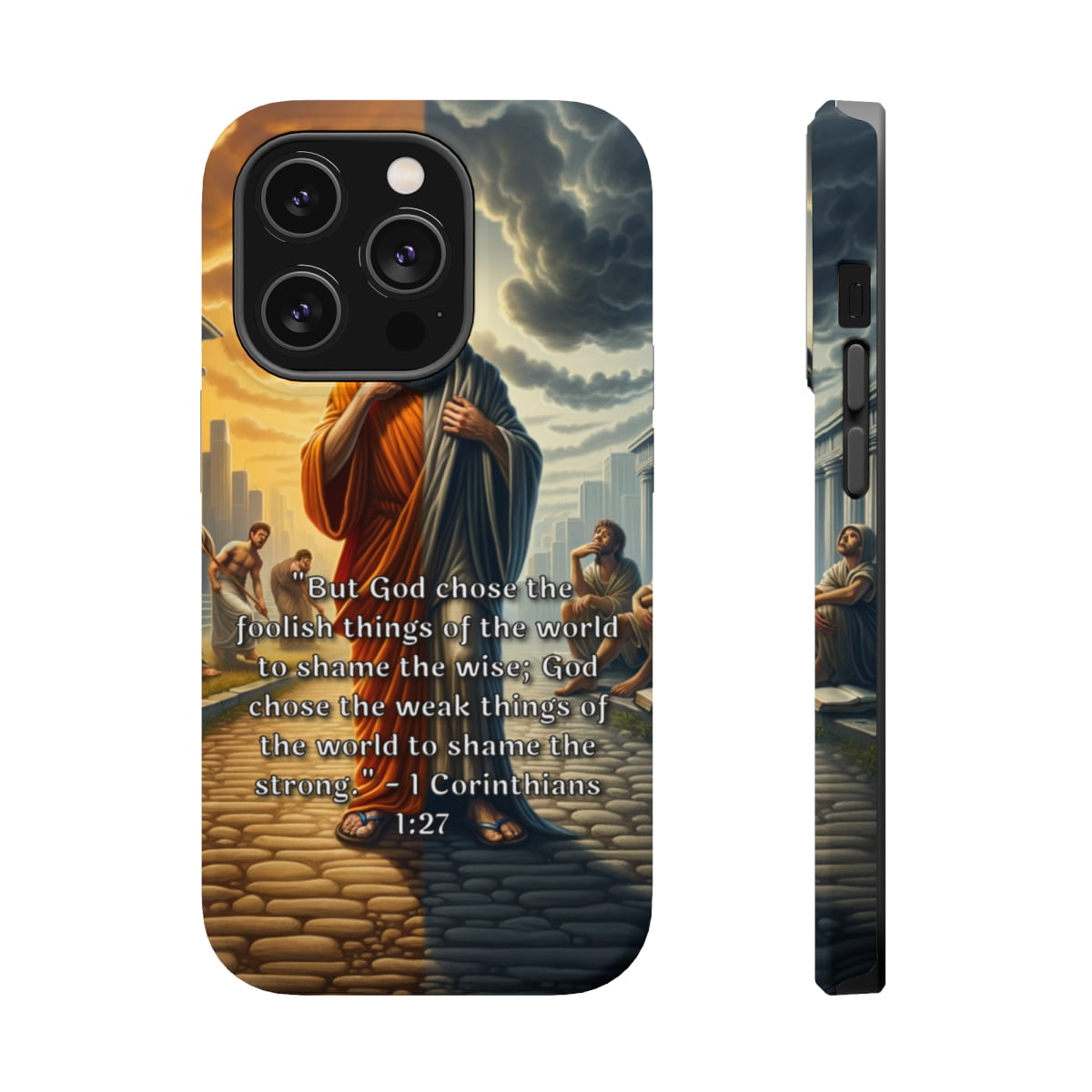 DistinctInk Tough Case for Apple iPhone 15 PRO (6.1" Screen), Compatible with MagSafe Charging ...