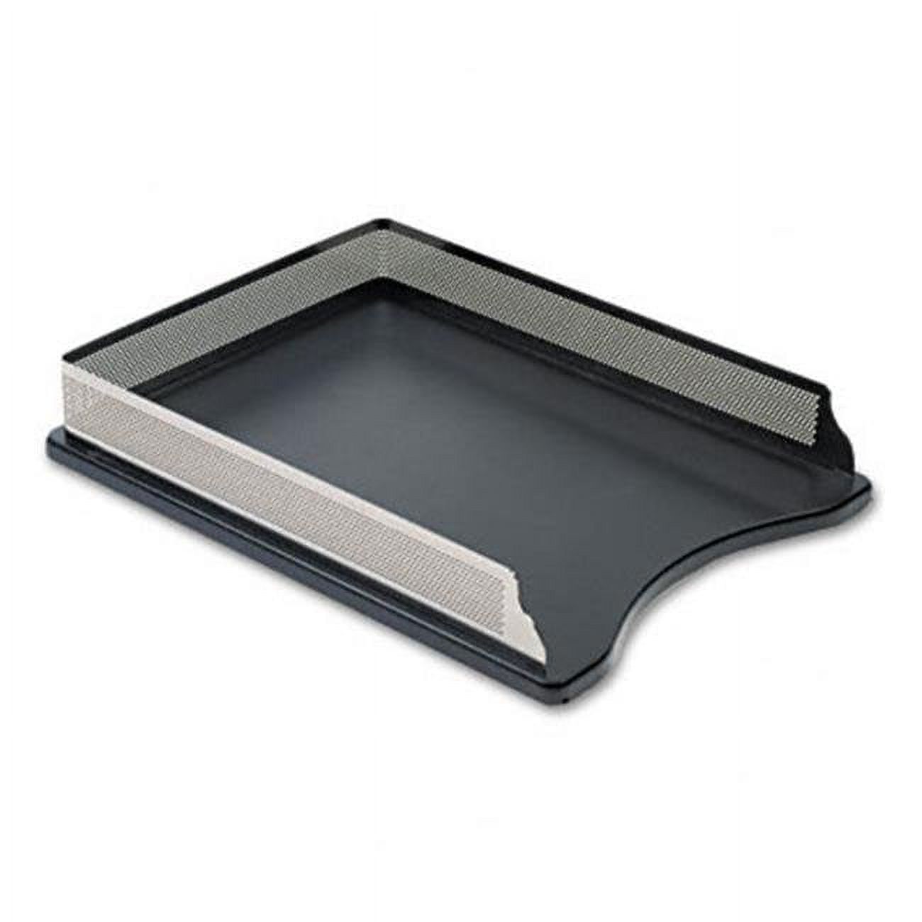 Distinctions Self-Stacking Letter Desk Tray- Metal- Black - Walmart.com